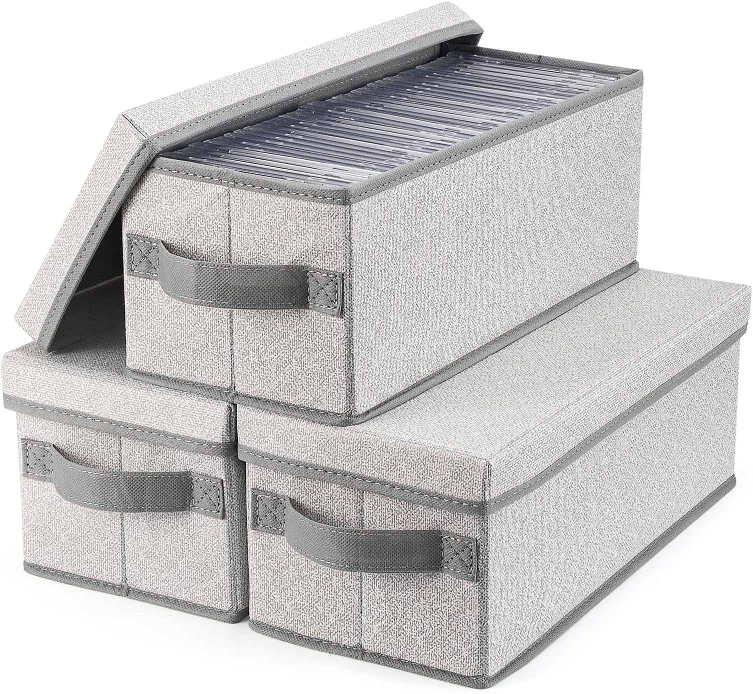 Amazon.com: Prexred CD Storage Box, DVD Storage Case13.2 x 5.9 x 5.3 ...