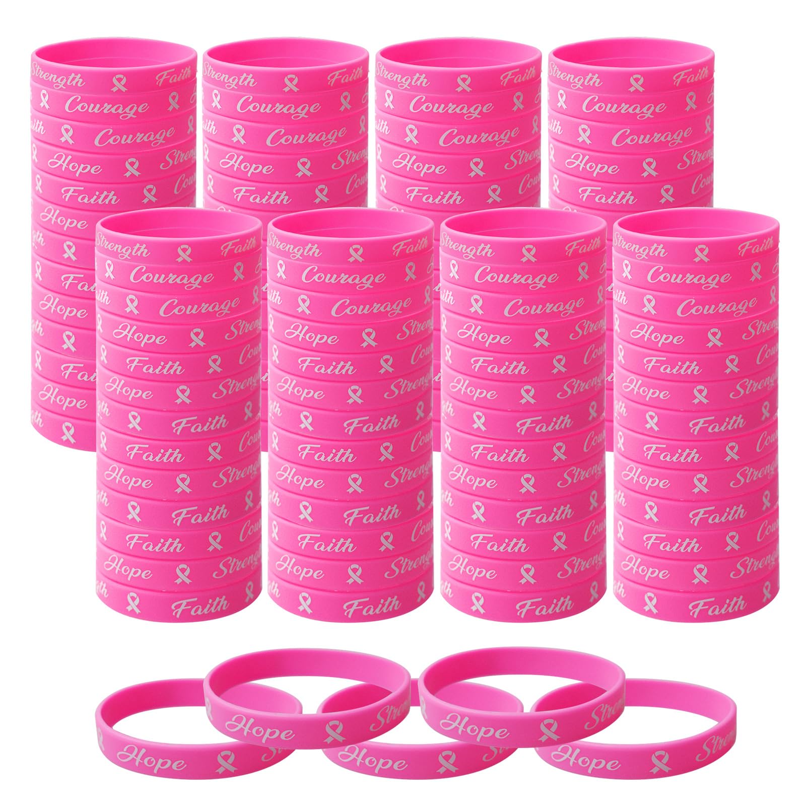 Amazon.com: Olutacot 320 Pcs Breast Cancer Awareness Pink Ribbon ...