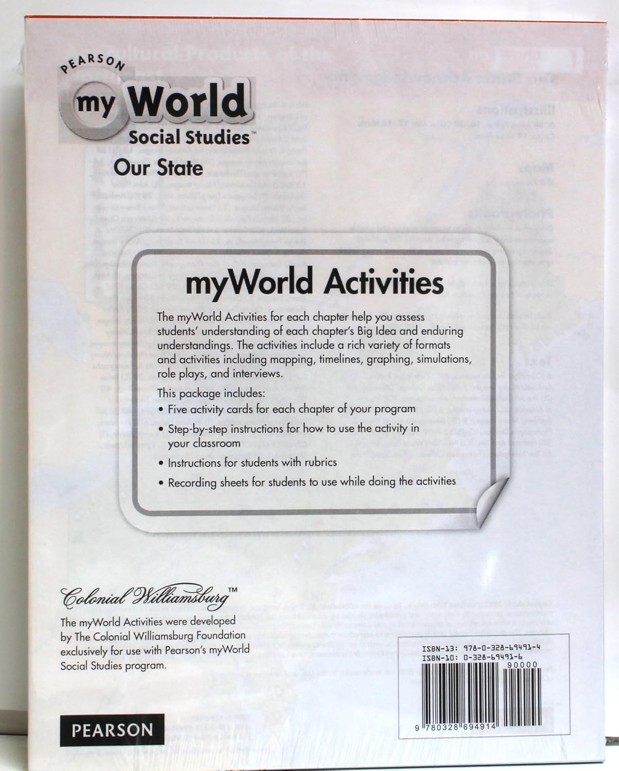 Pearson My World Social Studies - Our State - myWorld Activities Bundle ...