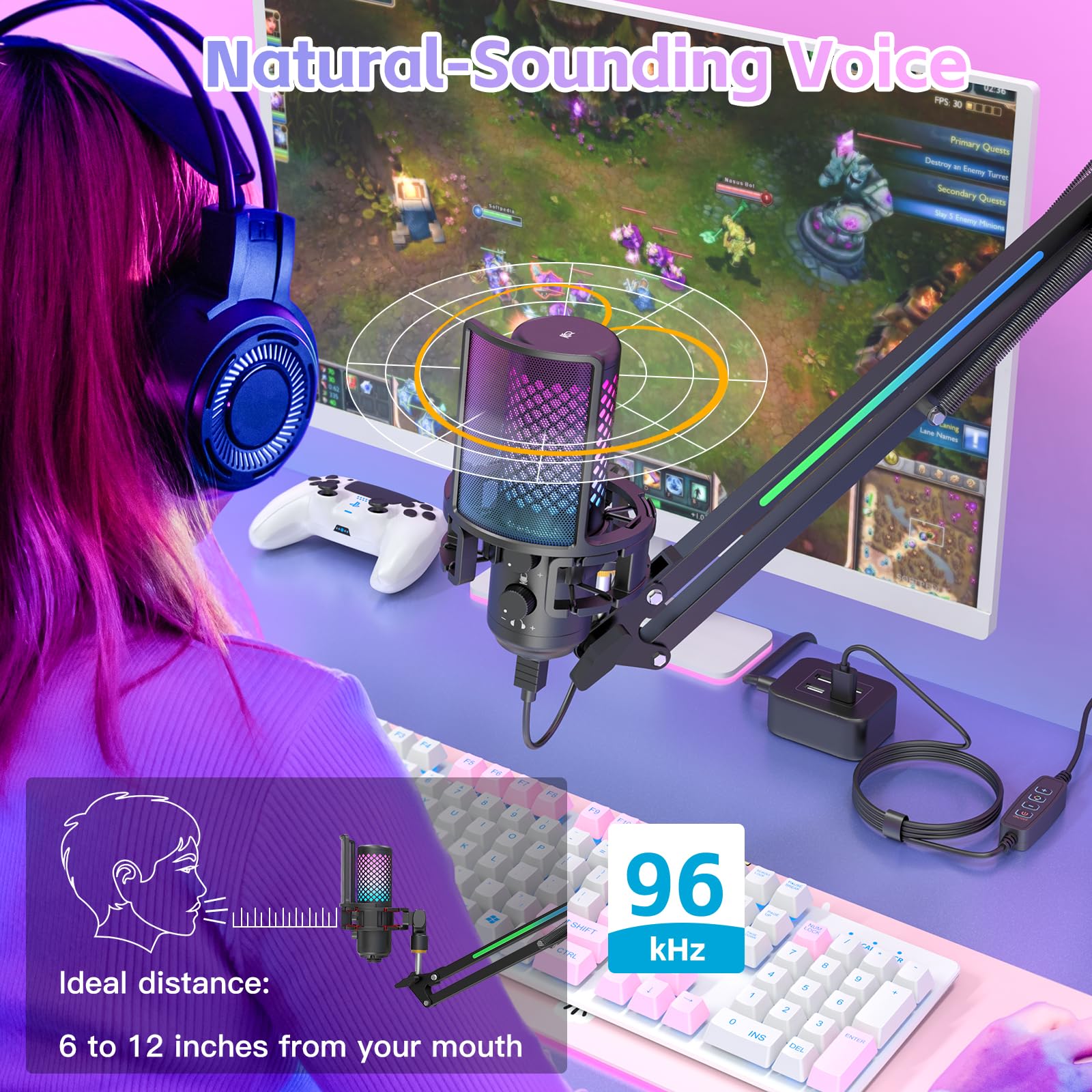 Snapklik.com : ZealSound Gaming USB Microphone For PC