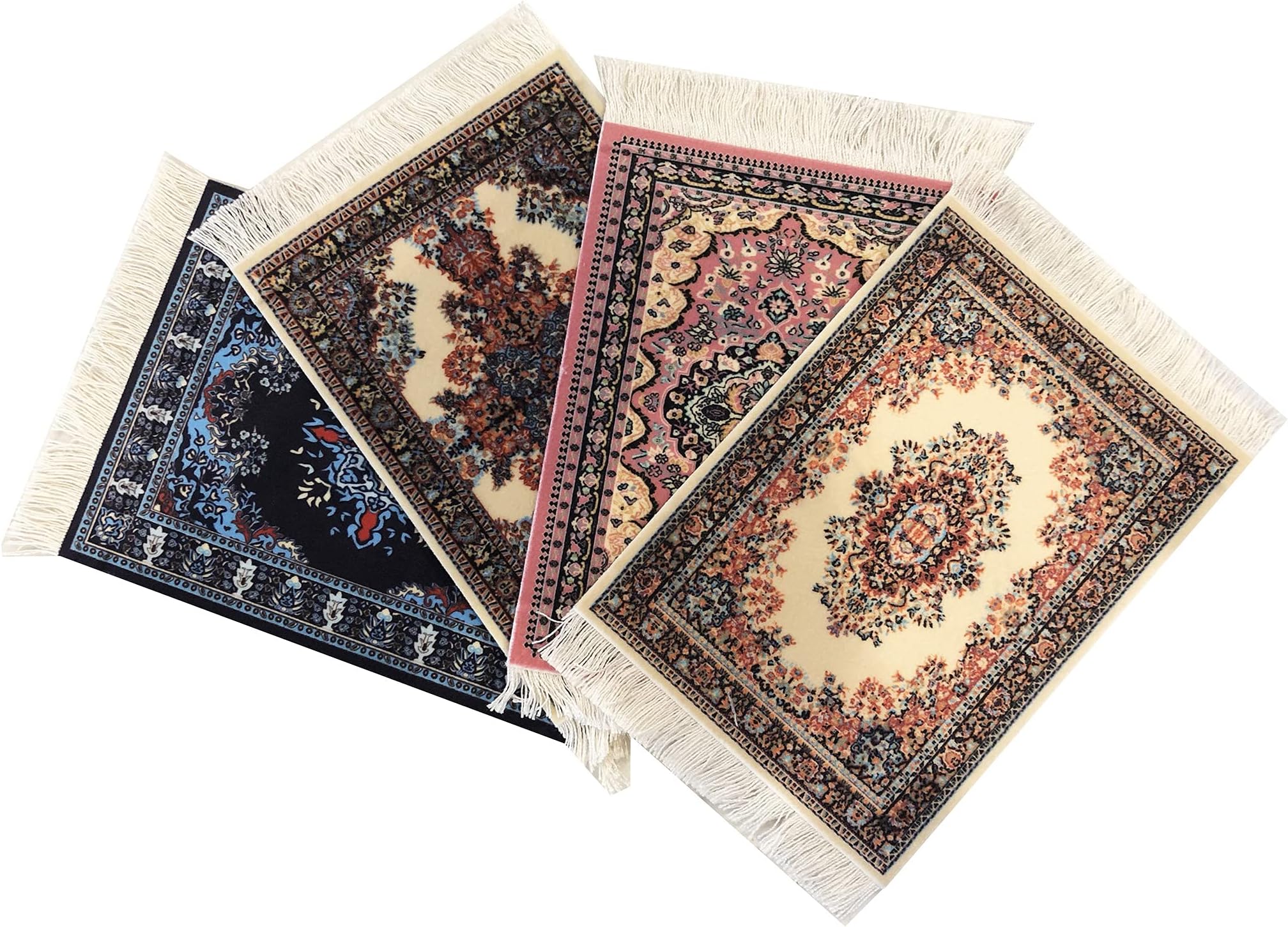 Amazon.com | Carpet Coasters, Set of 4 Turkish Rug Style Table Drink ...