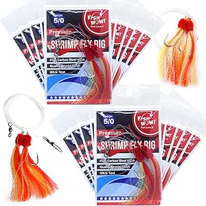 Amazon.com : Fish Wow! 20 Packs 5/0 Hook Fishing Shrimp Flying Rig ...