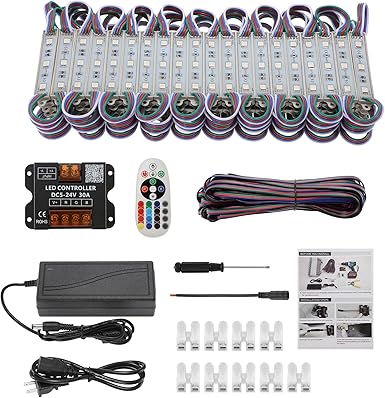 Dyna-Living 40FT RGB LED Storefront Lights APP Bluetooth & IR Remote ...