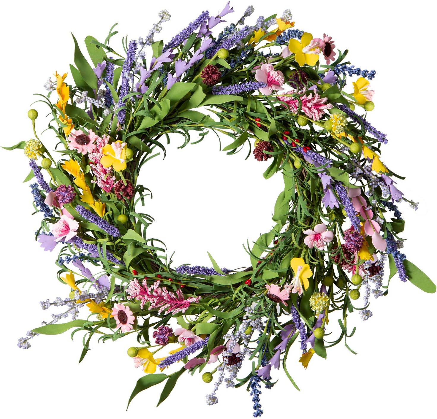 LIFEFAIR Summer Daisy Flower Wreath Ideal For Front Door Wall lifefair-summer-daisy-flower-wreath-ideal-for-front-door-wall