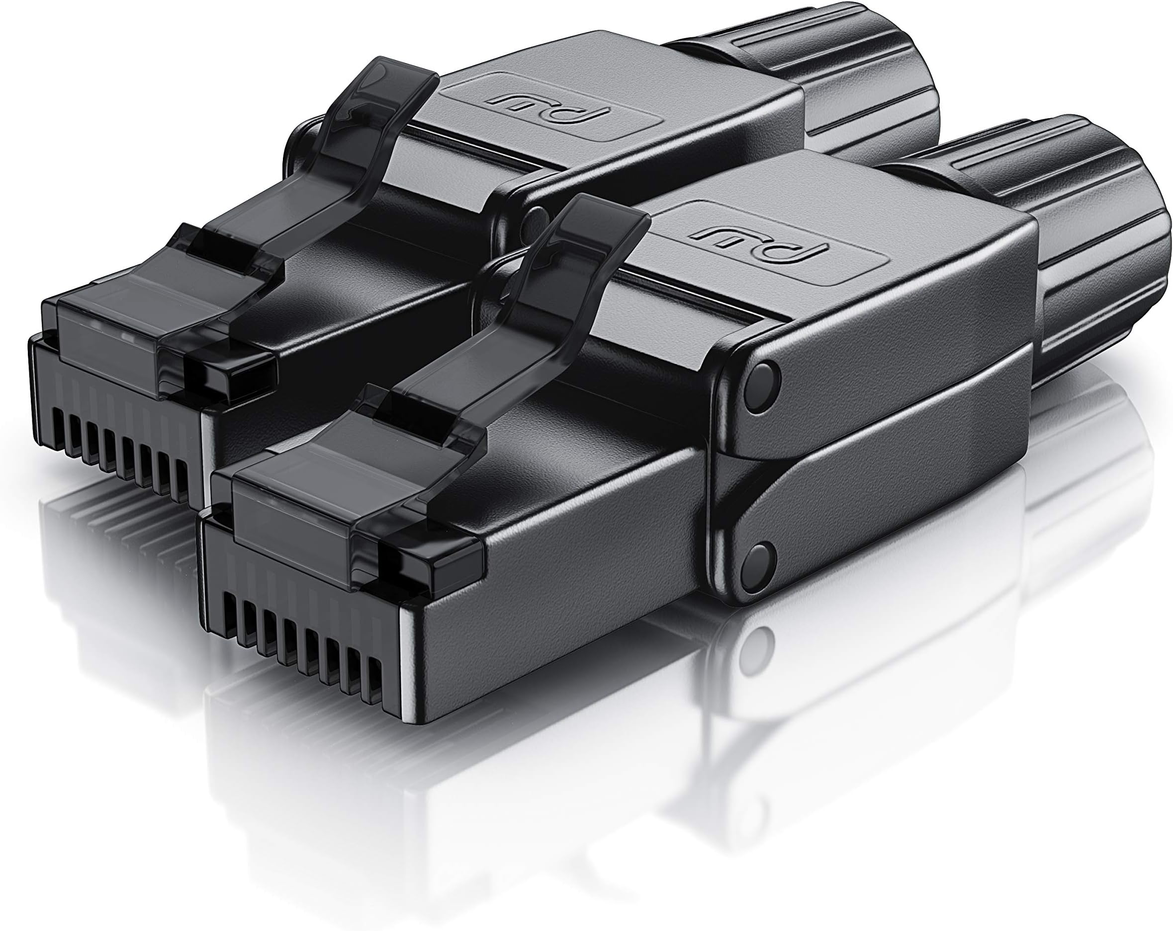 deleyCON 2x CAT6a Netzwerkdose 2x RJ45 Buchse Geschirmt Unterputz ...