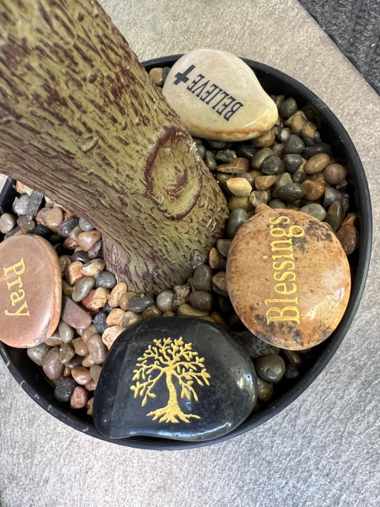 Amazon.com : Majorhouse 48pcs Engraved Inspirational Stones with ...