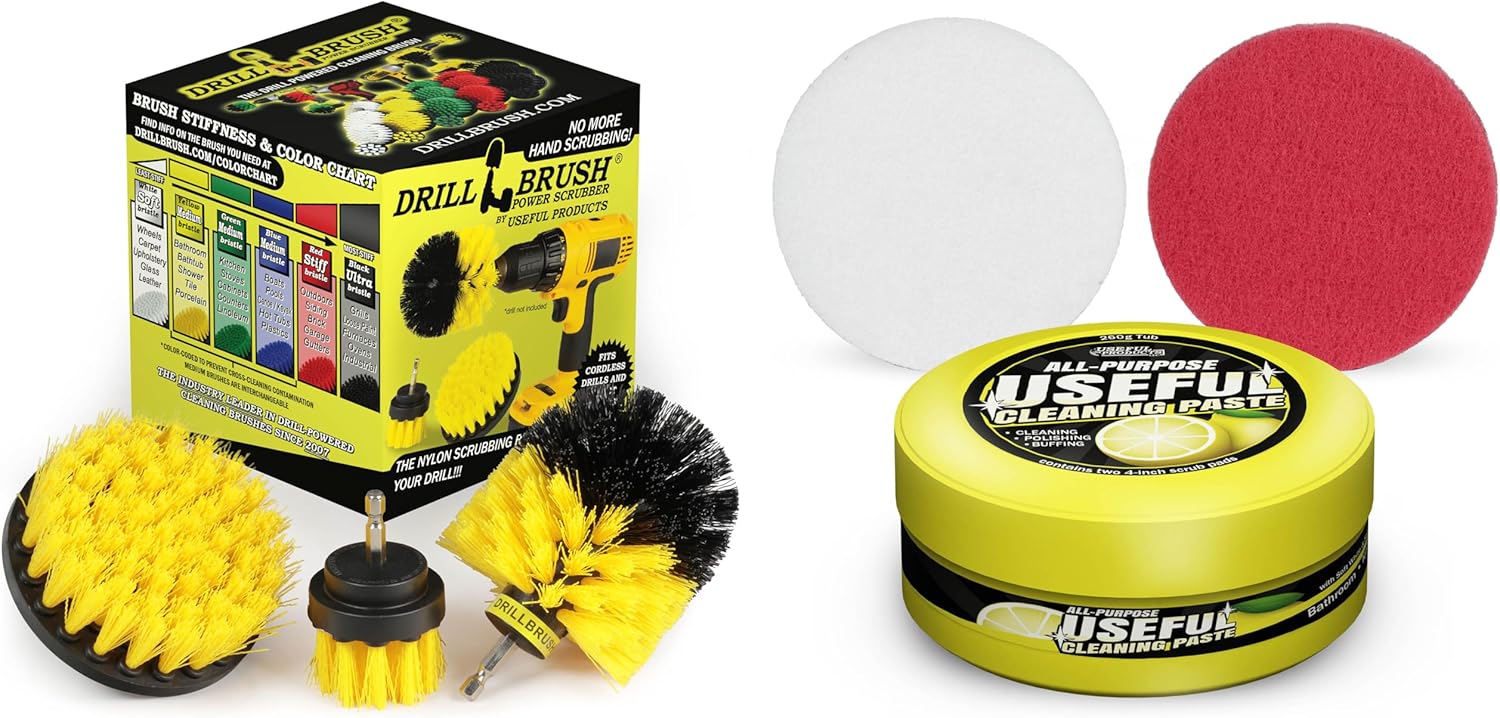 Amazon.com: Home Cleaning Essentials Set - Tub Cleaner - Shower Door ...