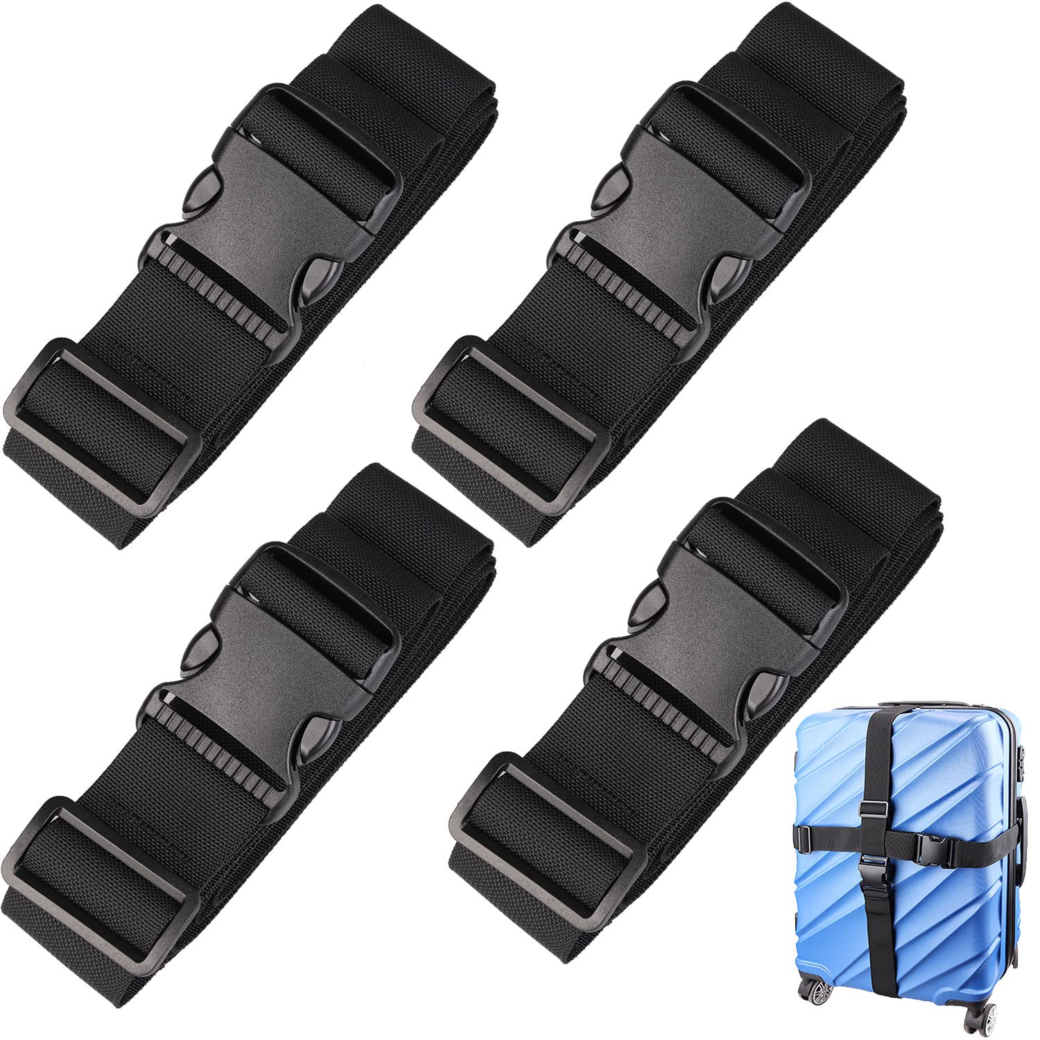 Amazon.com: MAGARROW 2-Inch Luggage Straps Buckle Packing Strap ...