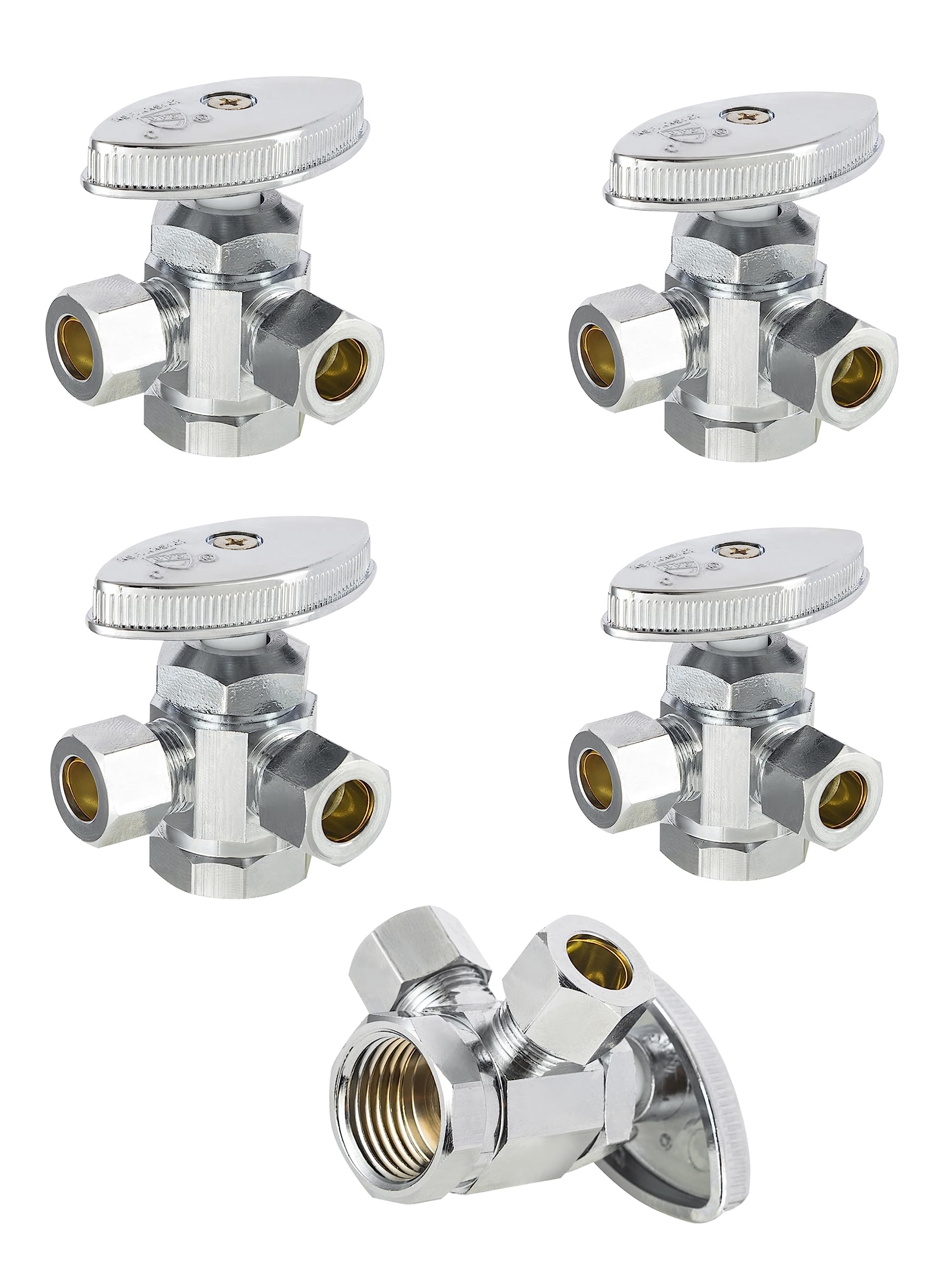 Snapklik.com : (Pack Of 5) Dual Compression Outlet Multi-Turn Angle ...