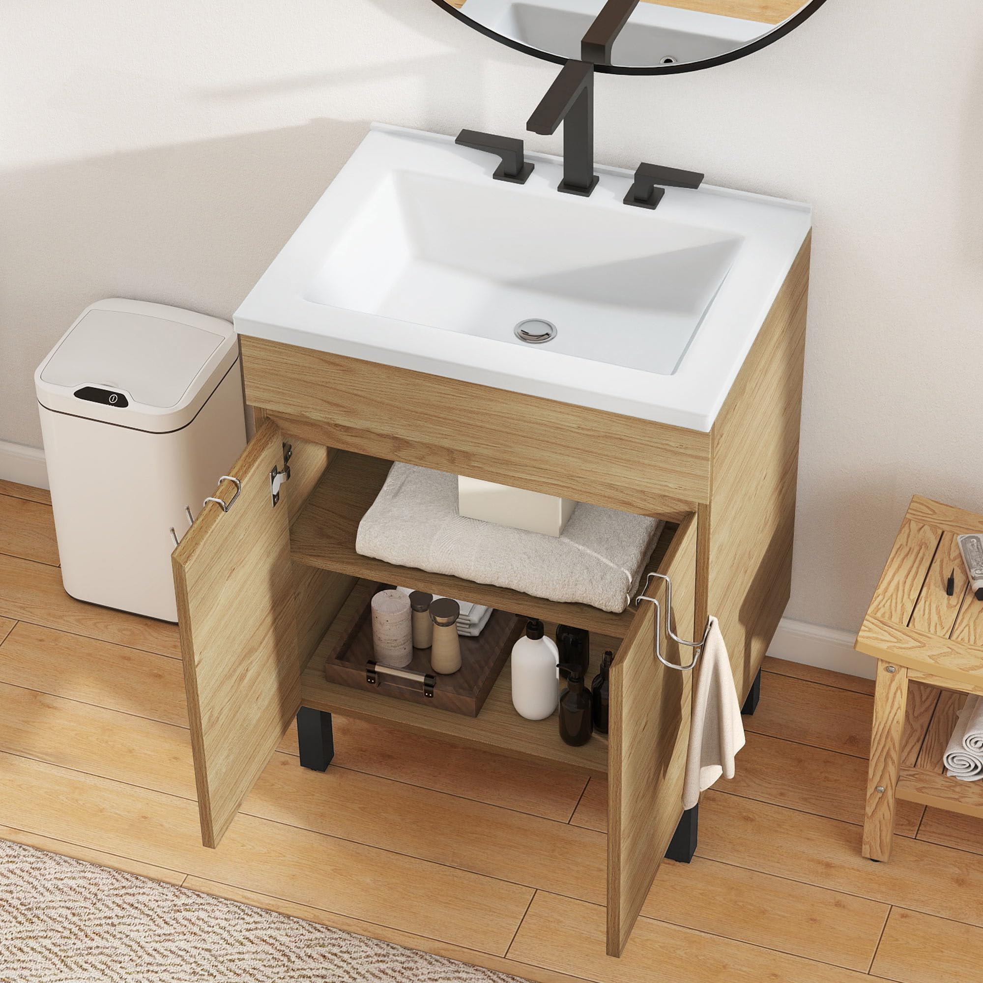Lavamanos De Baño Modernos 24" Bathroom Vanity With Sink - Modern ...