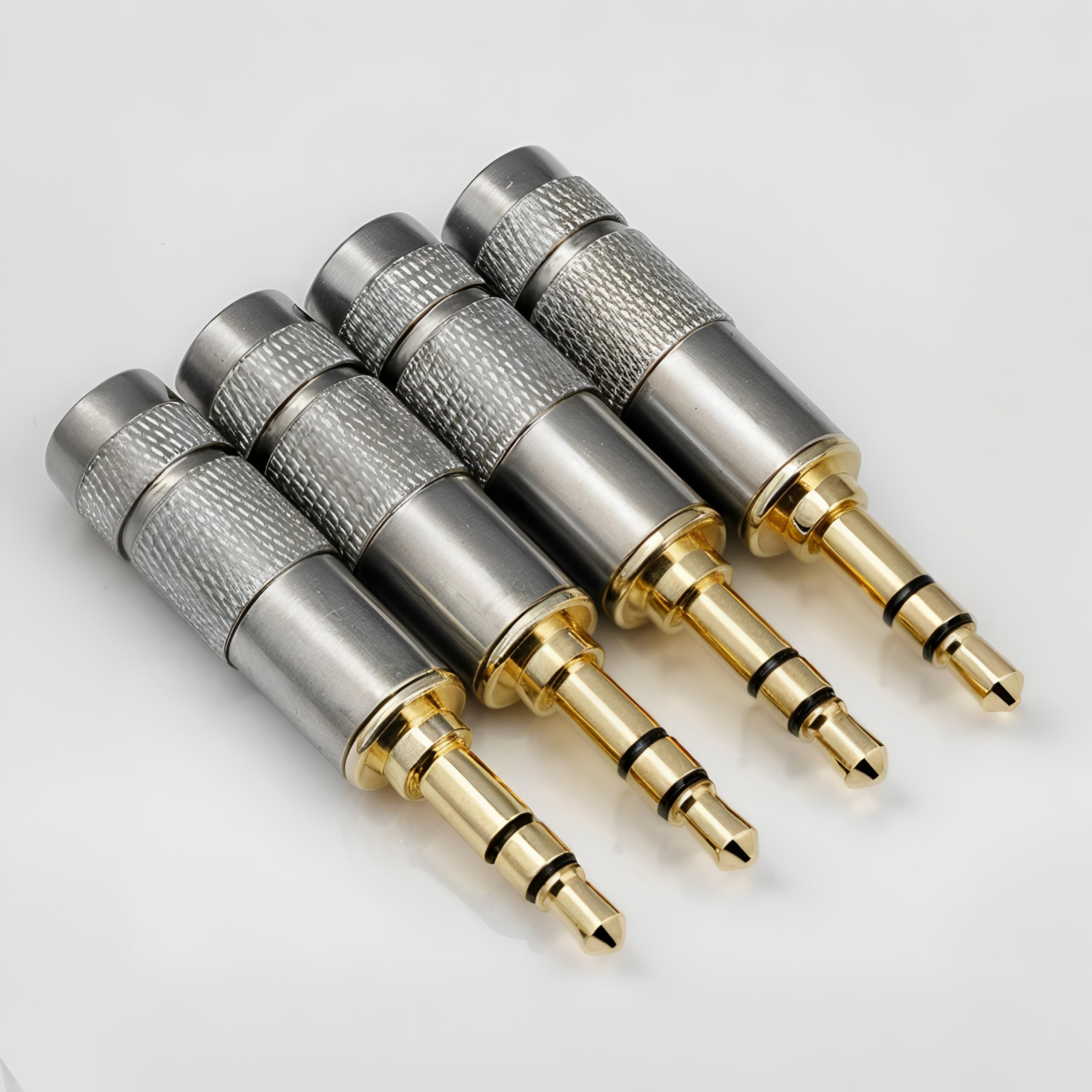 RHINORO 4 Pieces Quality 3.5mm 3-Poles Jack Plug Solder Soldering ...