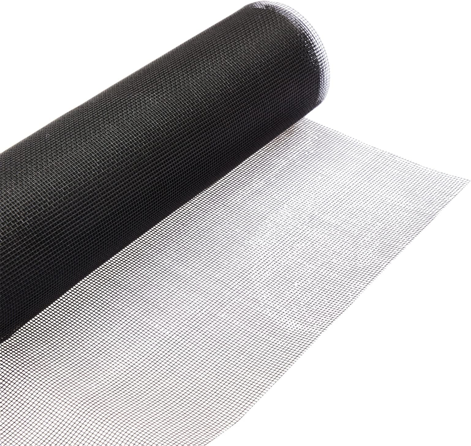 Stockroom Plus Replacement Black Fiberglass Window Screen Mesh Roll for ...