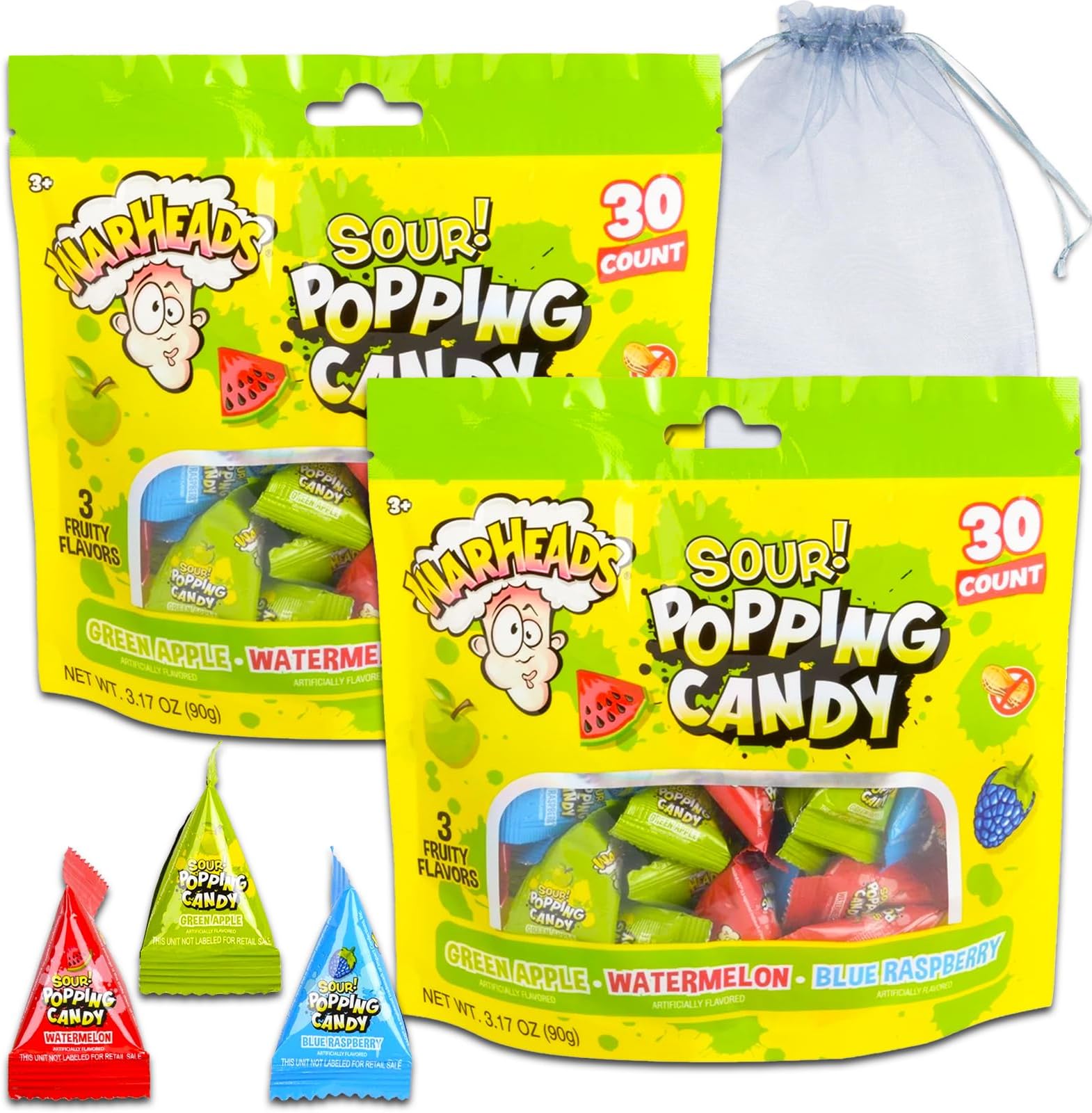 Amazon.com: PLATINUM SERIES Warheads Sour Popping Candy Bulk Set ...