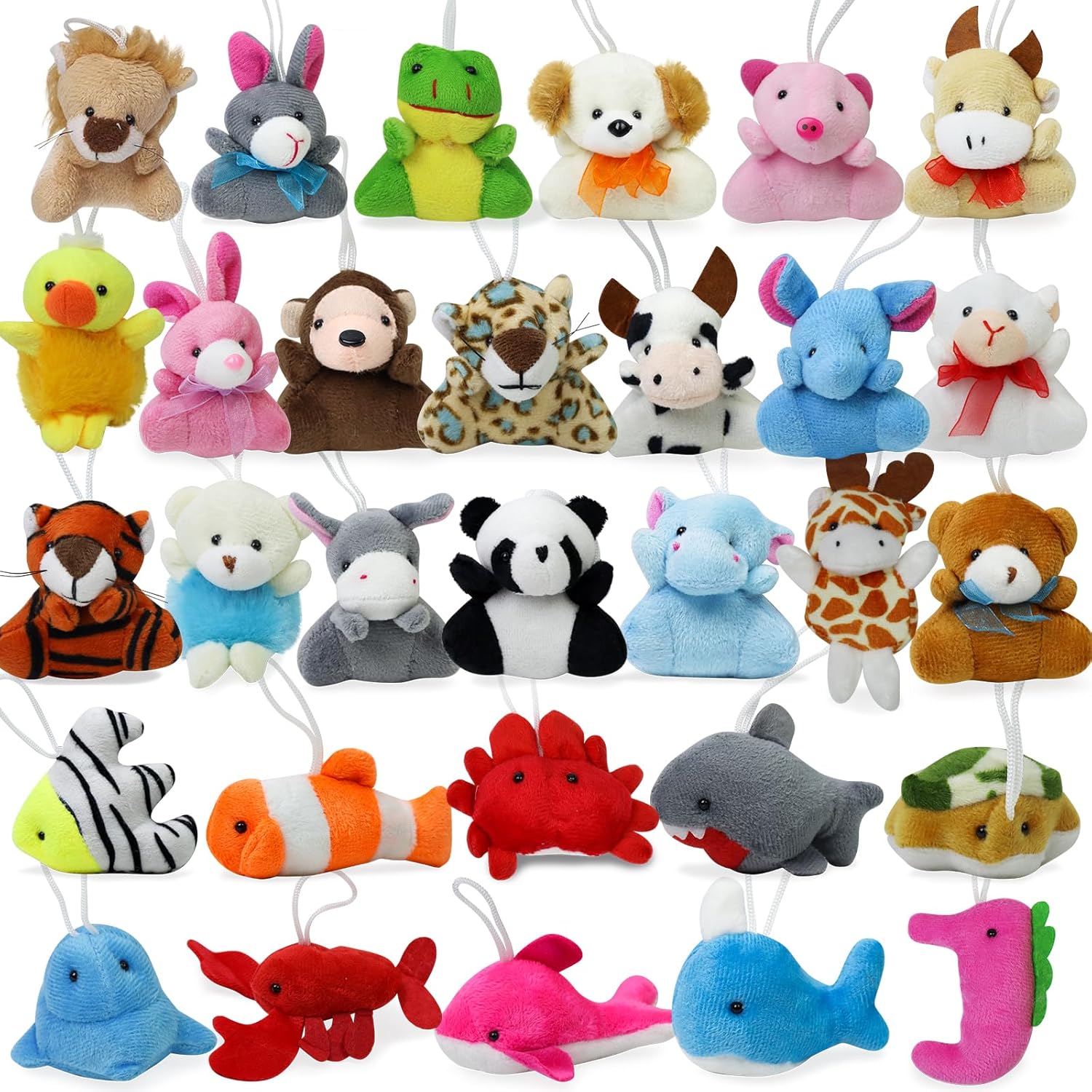 AKILION Party Bag Fillers Kids Party Favours Toys, 30 Pcs Mini Stuffed ...