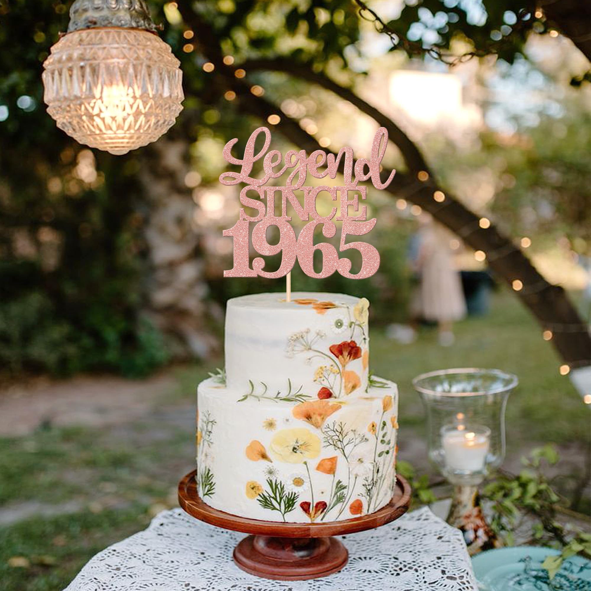 Snapklik.com : 1 PCS Legend Since 1965 Cake Topper Glitter Sixty Happy ...