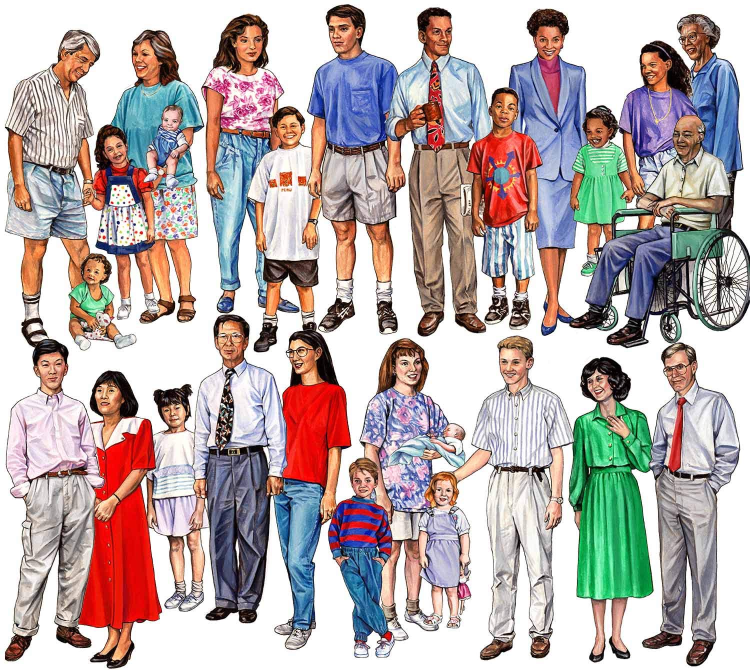 Multicultural Family Clipart Images