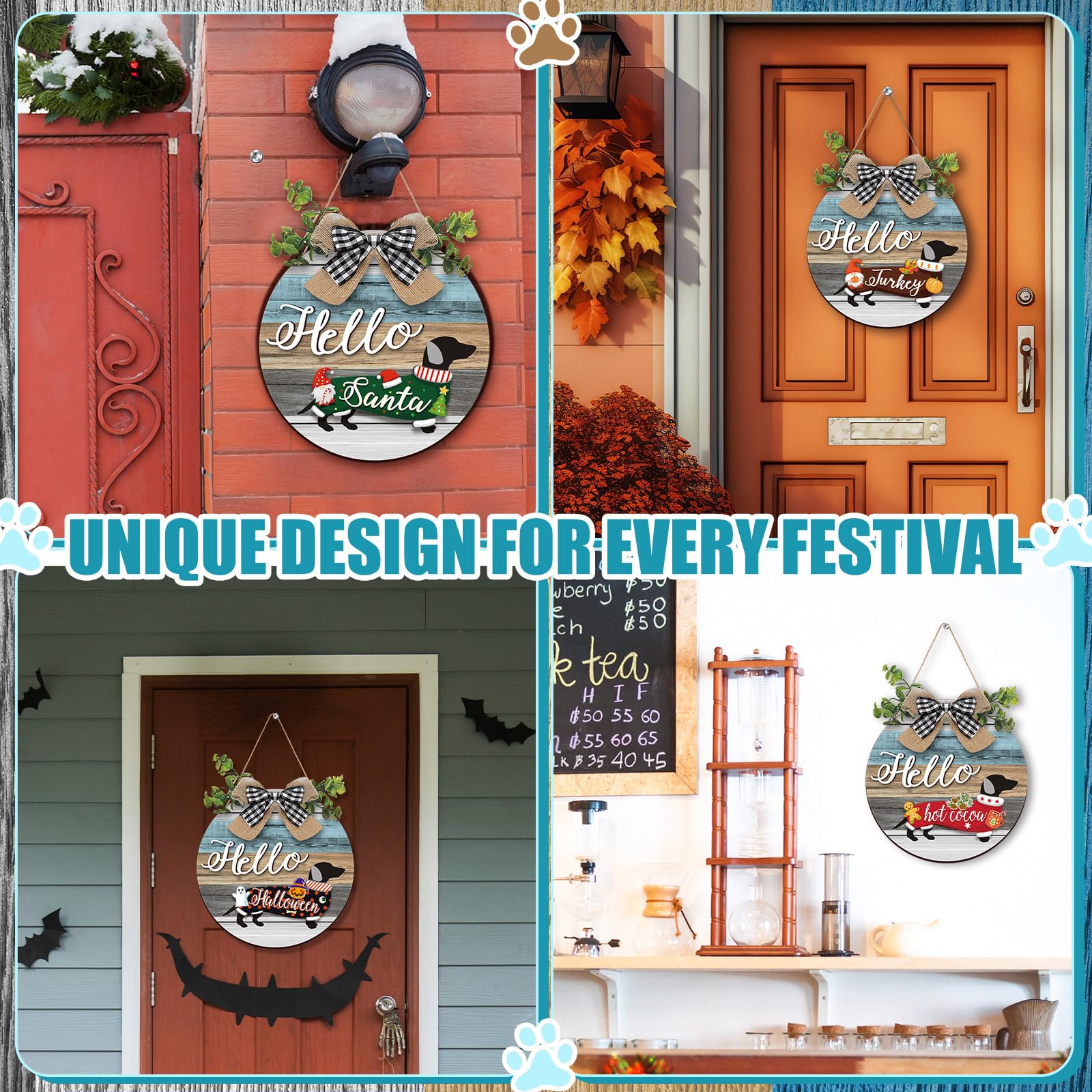 Snapklik.com : Glenmal 16 Pcs Seasonal Interchangeable Dachshund Door ...