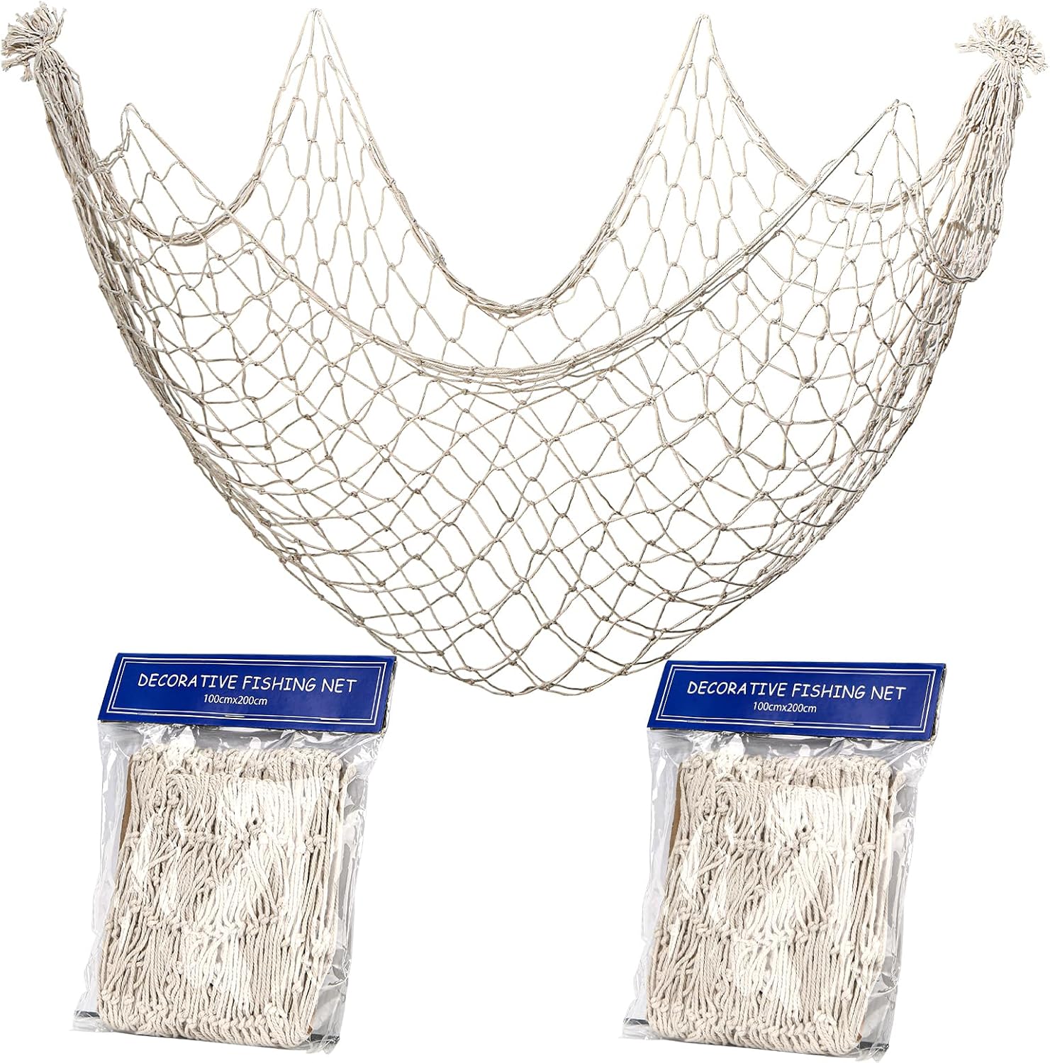 Amazon.com: DingCo Fish Net Decorative, Natural Fish Cotton Netting for ...