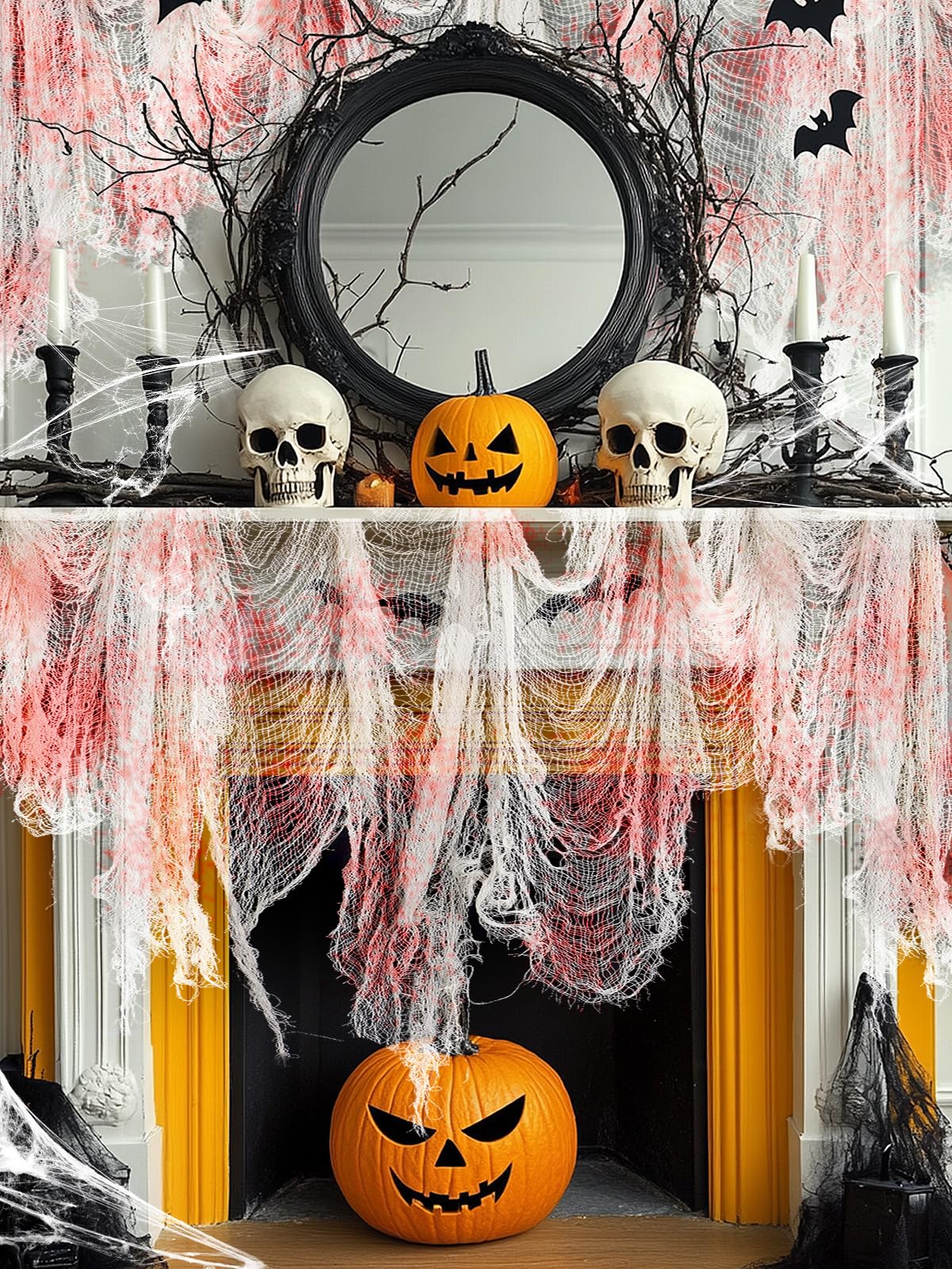 Snapklik.com : 5Pcs Halloween Blood Red Creepy Cloth- Spooky Gauze ...