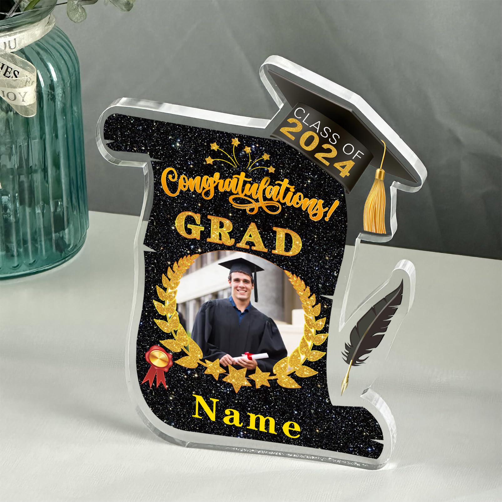 Snapklik.com : Discodes Personalized Graduation Gift Class Of 2024 Desk ...