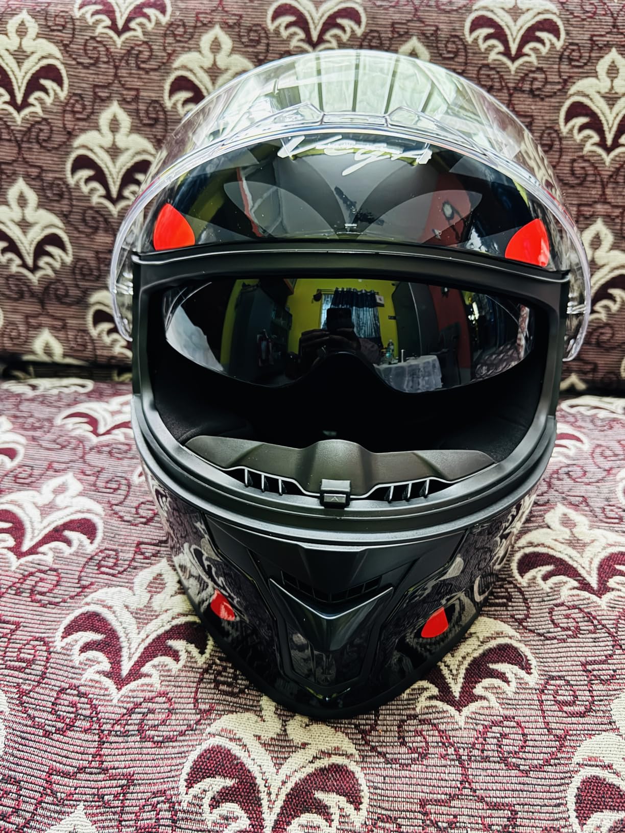 Vega Zap Dude D/V ISI and DOT Certified Gloss Finish Full Face Helmet ...