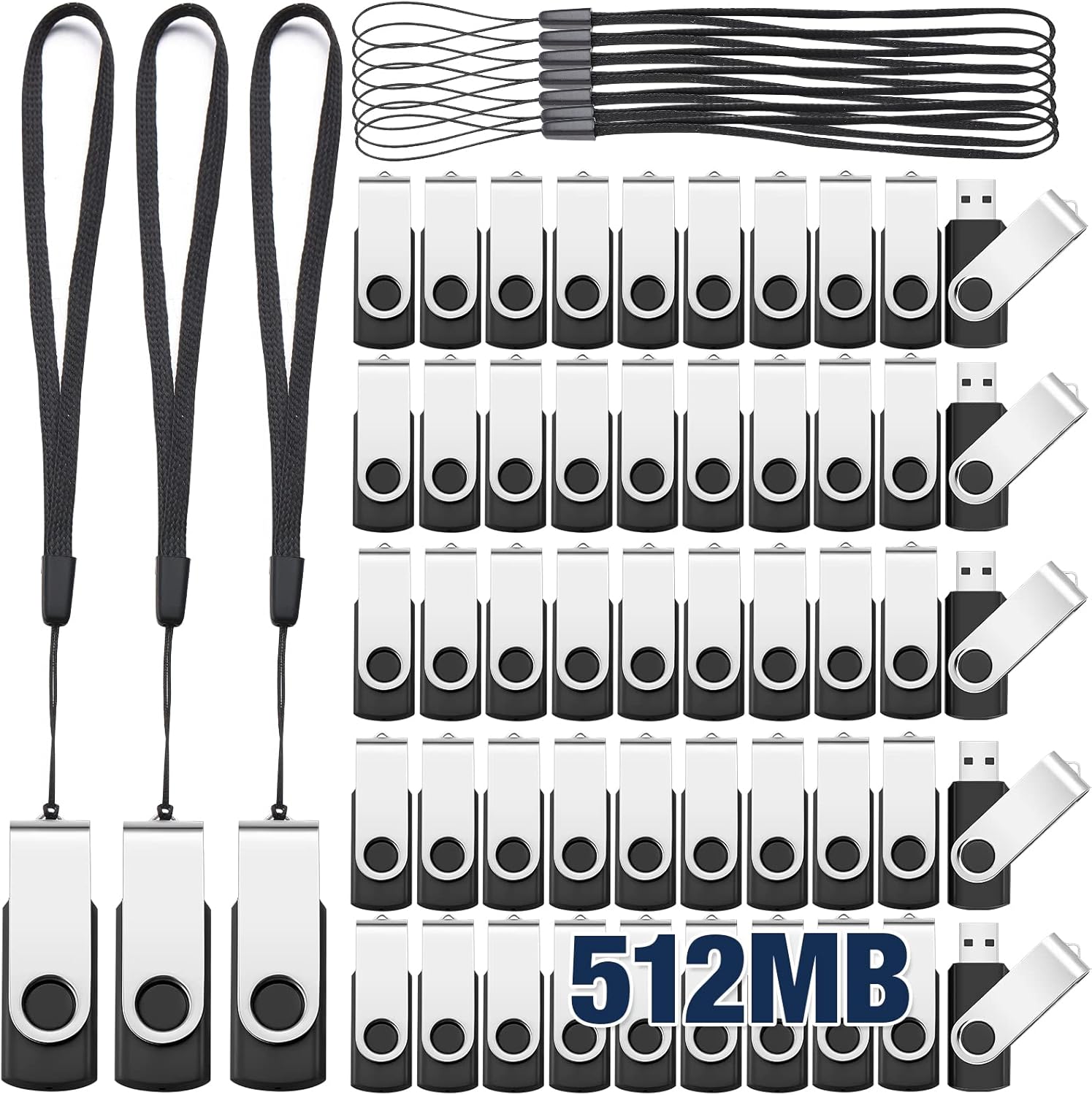 Amazon.com: Aoriher 50 Pack USB 2.0 Flash Drives Bulk, Portable USB ...