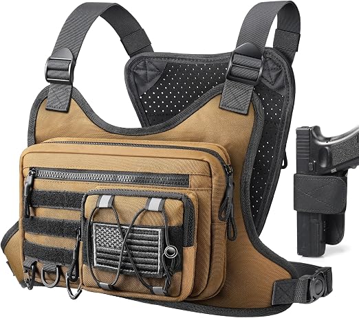 Amazon.com: Chest Bag for Men Women, Tactical Chest Rig with Holster ...