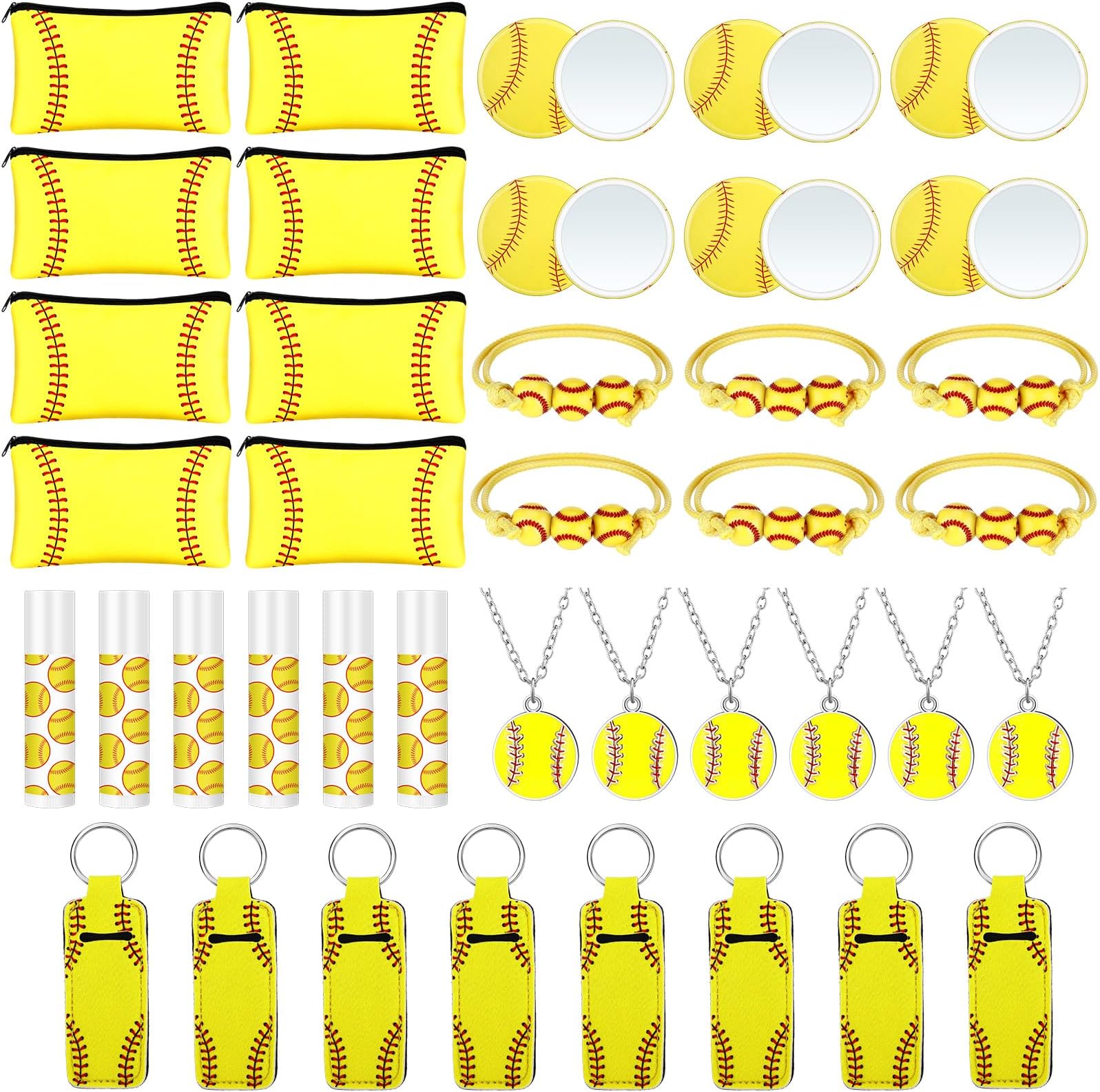 Amazon.com : Glitinsel 110 Pcs Softball Party Favors Softball Gifts Bag ...