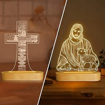 Lightzz Jesus Night Light Christian Gifts, Spiritual Religious ...