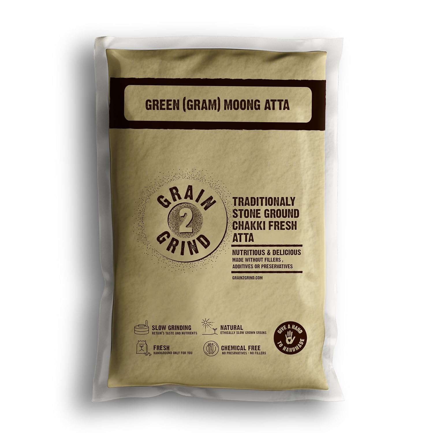 Grain2Grind Green Gram Flour 900 grams - High Protein, Moong Atta for ...