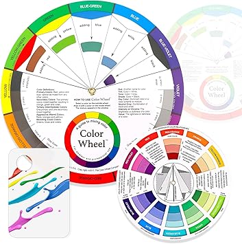 Amazon.com: 3 in 1 Colour Wheel Set, 2 Pieces Colour Wheel, Paint ...