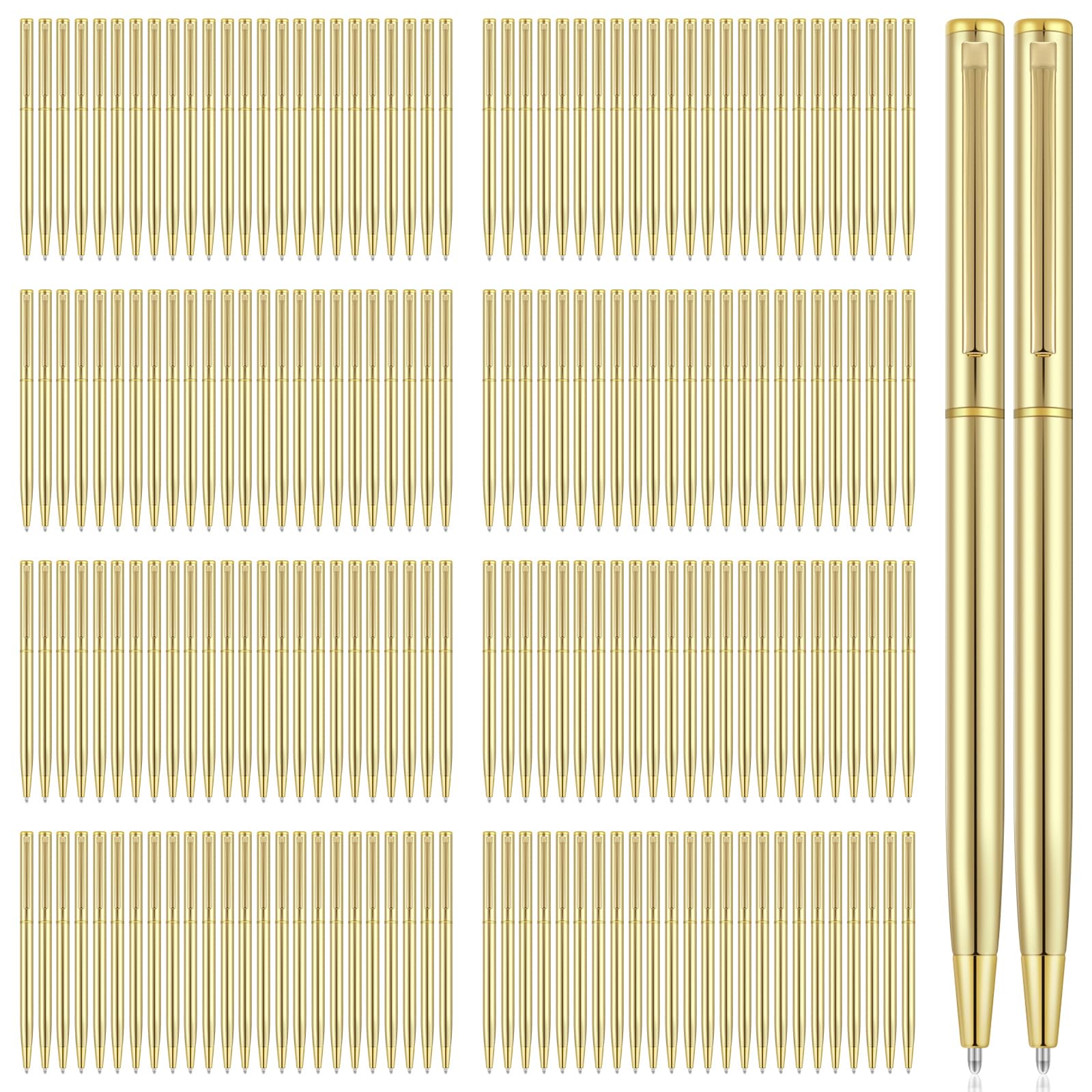 Amazon.com : Zonon Gold Metal Slim Ballpoint Pens Bulk Retractable ...