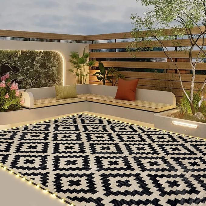 Amazon.com: SAND MINE Reversible Mats with Led Strip Lights, Plastic ...