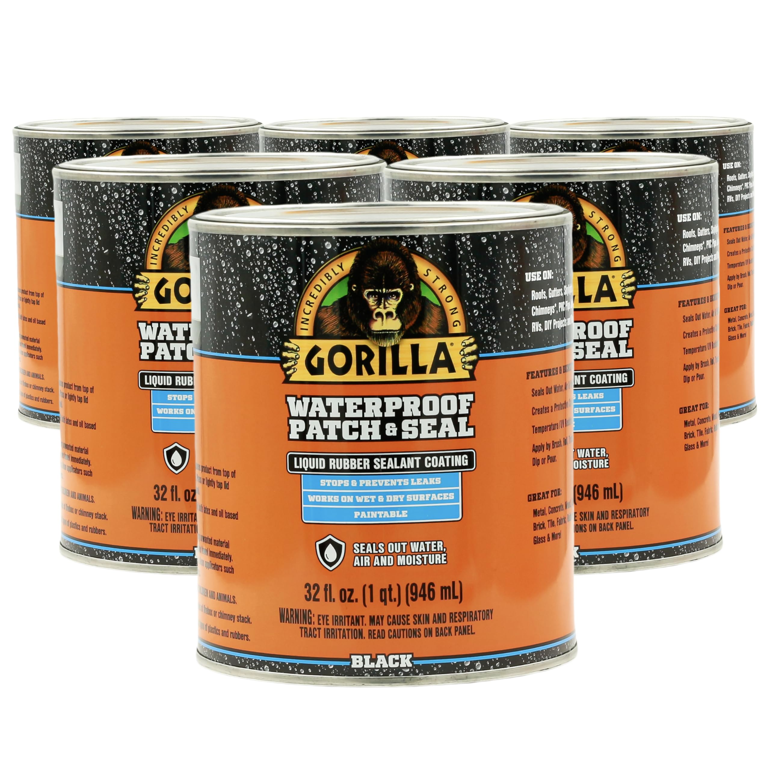 Amazon.com: Gorilla Waterproof Patch & Seal Liquid, Black, 32 Ounces ...