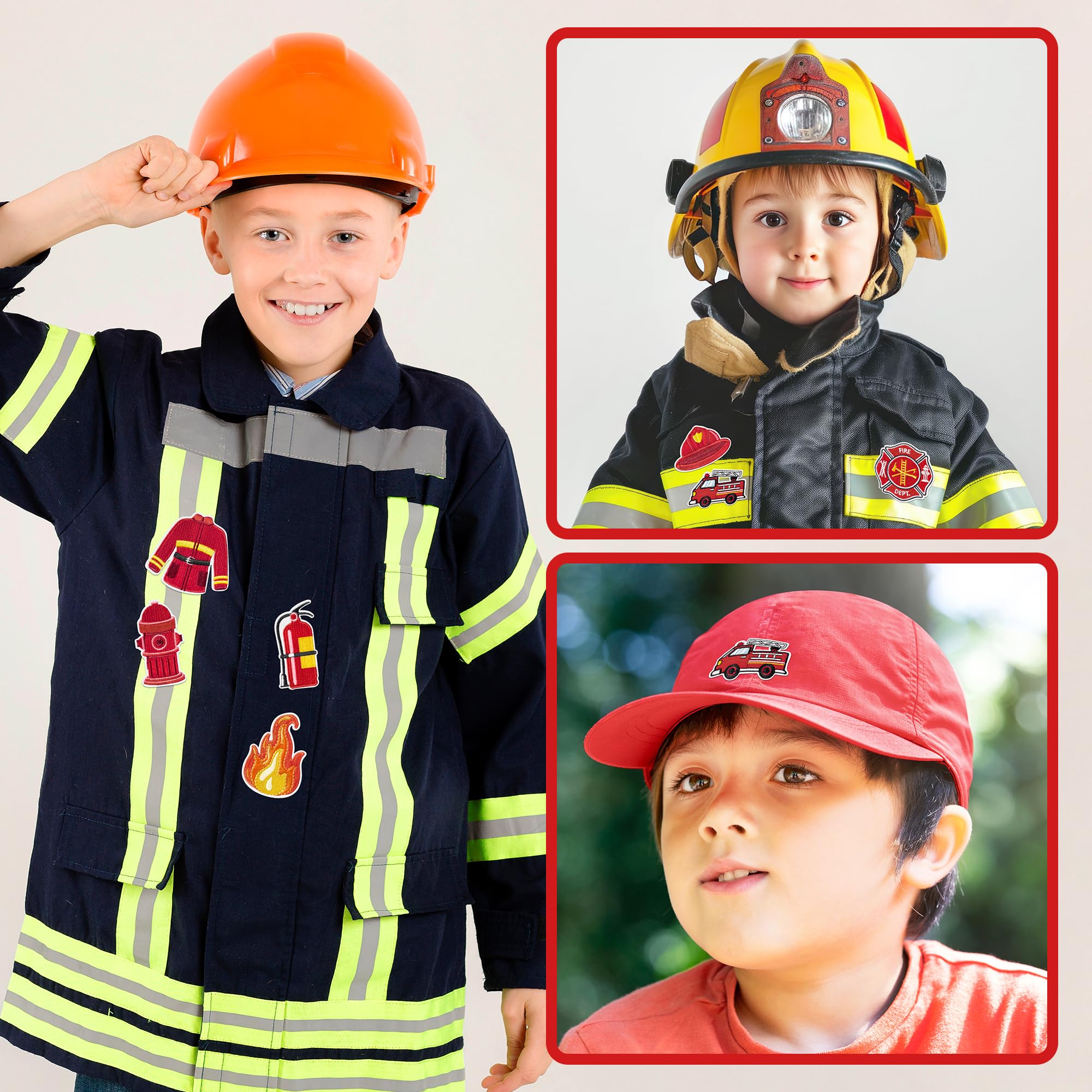 Snapklik.com : 8Pcs Firefighter Iron On Patches Cartoon Firetruck Fire ...