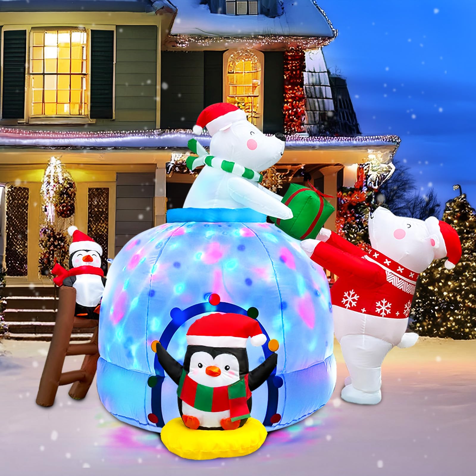 Igloo Christmas Lighted Display Lighted Igloo Etsy