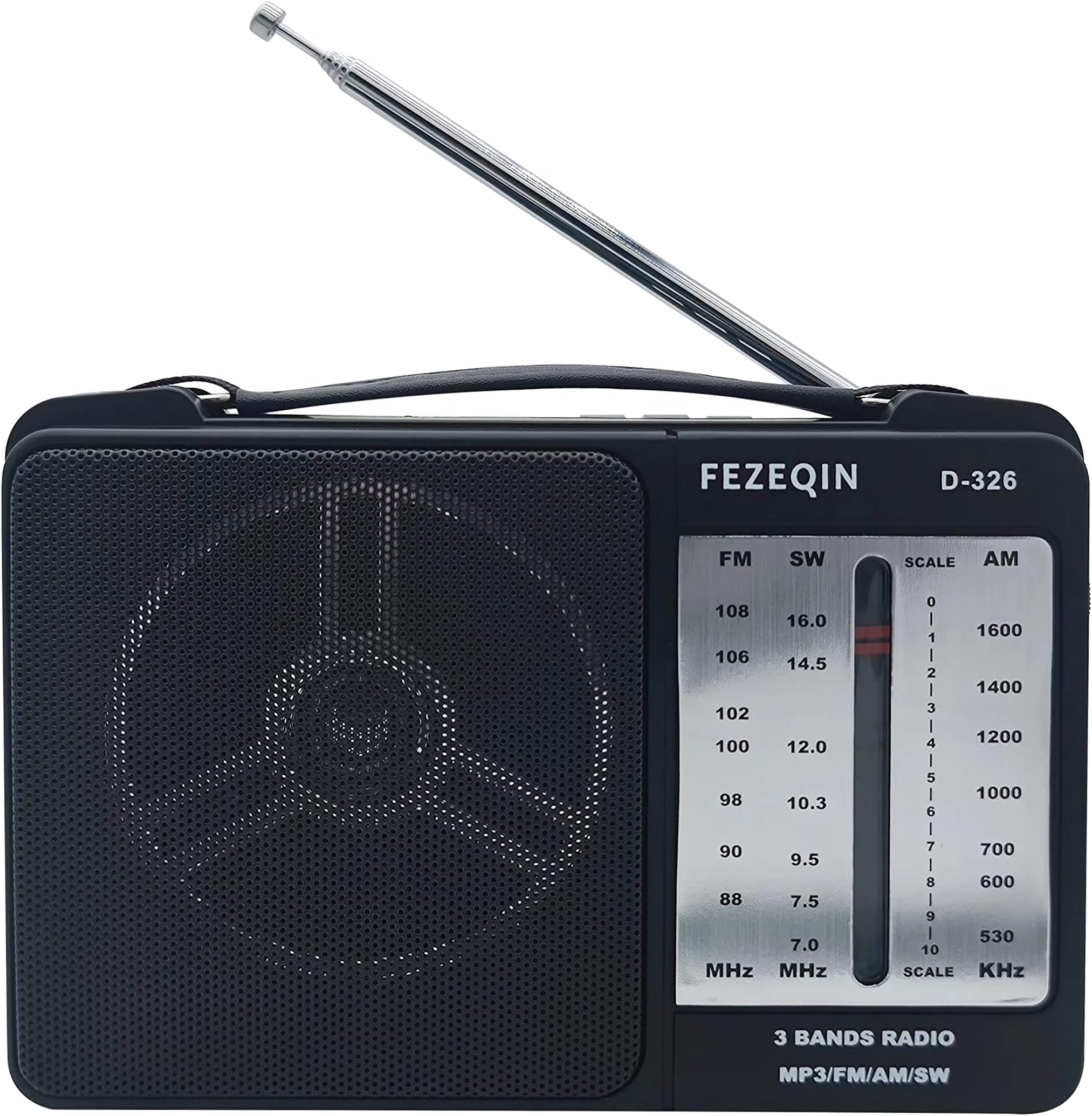 Amazon.com: FEZEQIN D326 AM FM Shortwave Radio Portable 3 Band Receiver ...
