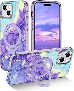 Amazon.com: Lamcase for iPhone 14 Plus Case with Magnetic Invisible Ring Stand [Compatible with ...