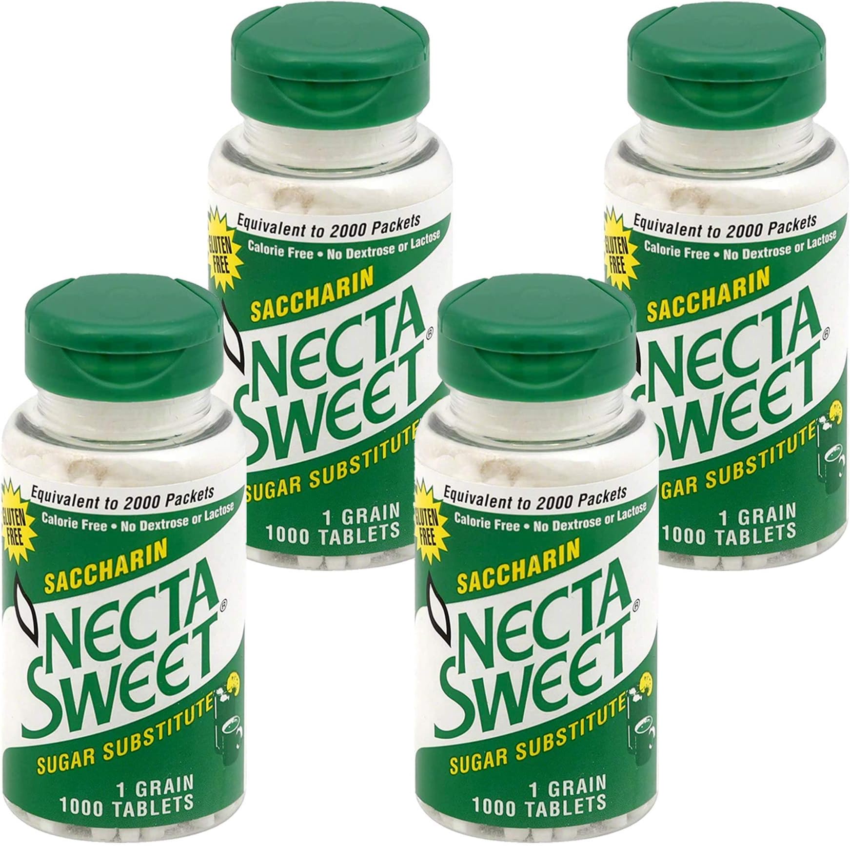 Amazon.com: Necta Sweet Saccharin Tablets, 1-Grain, 1000 Tablet Bottle ...