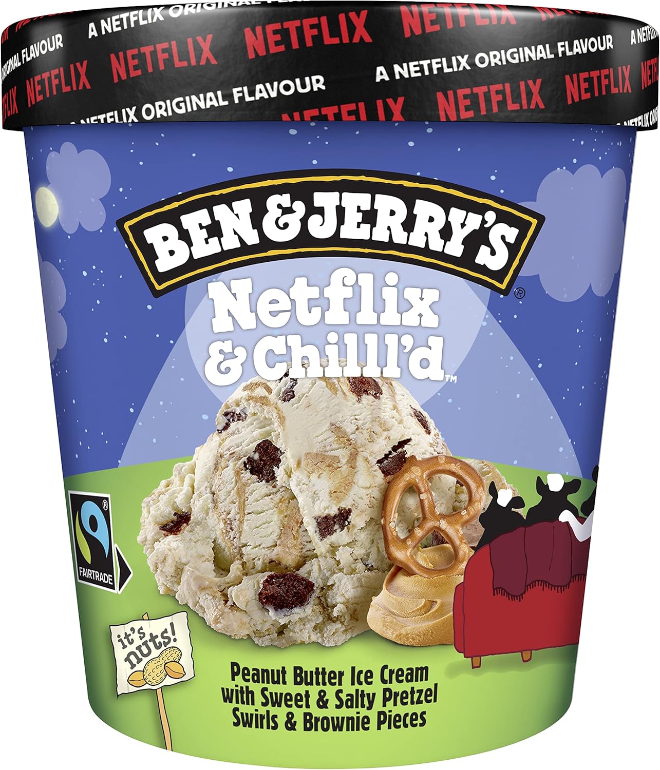 Ben & Jerry's Netflix & Chill'd Ice Cream, 465ml : Amazon.co.uk: Grocery