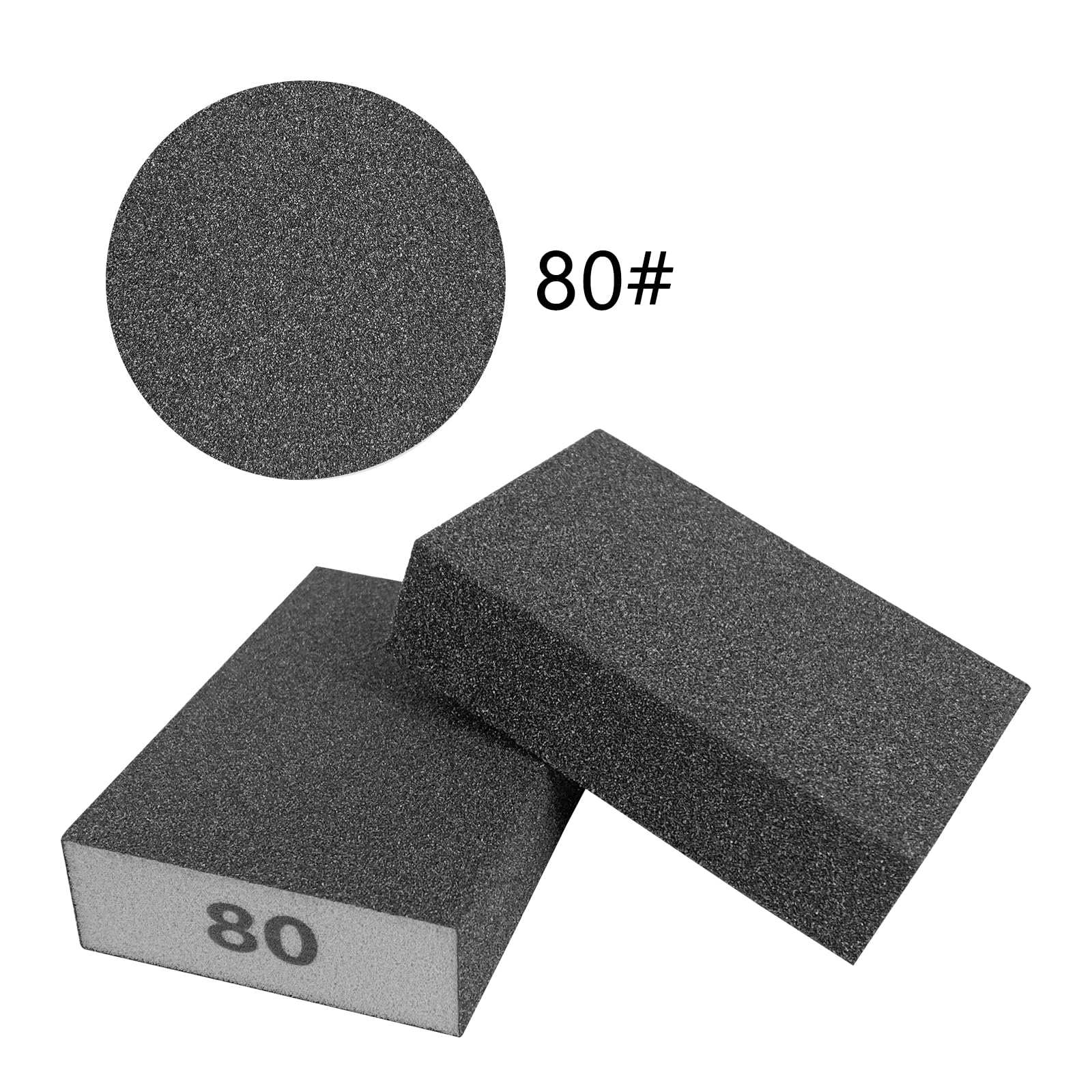 Snapklik.com : 8 Pcs Wet Dry Sanding Sponges, 80 Grit Hand Sandpaper ...