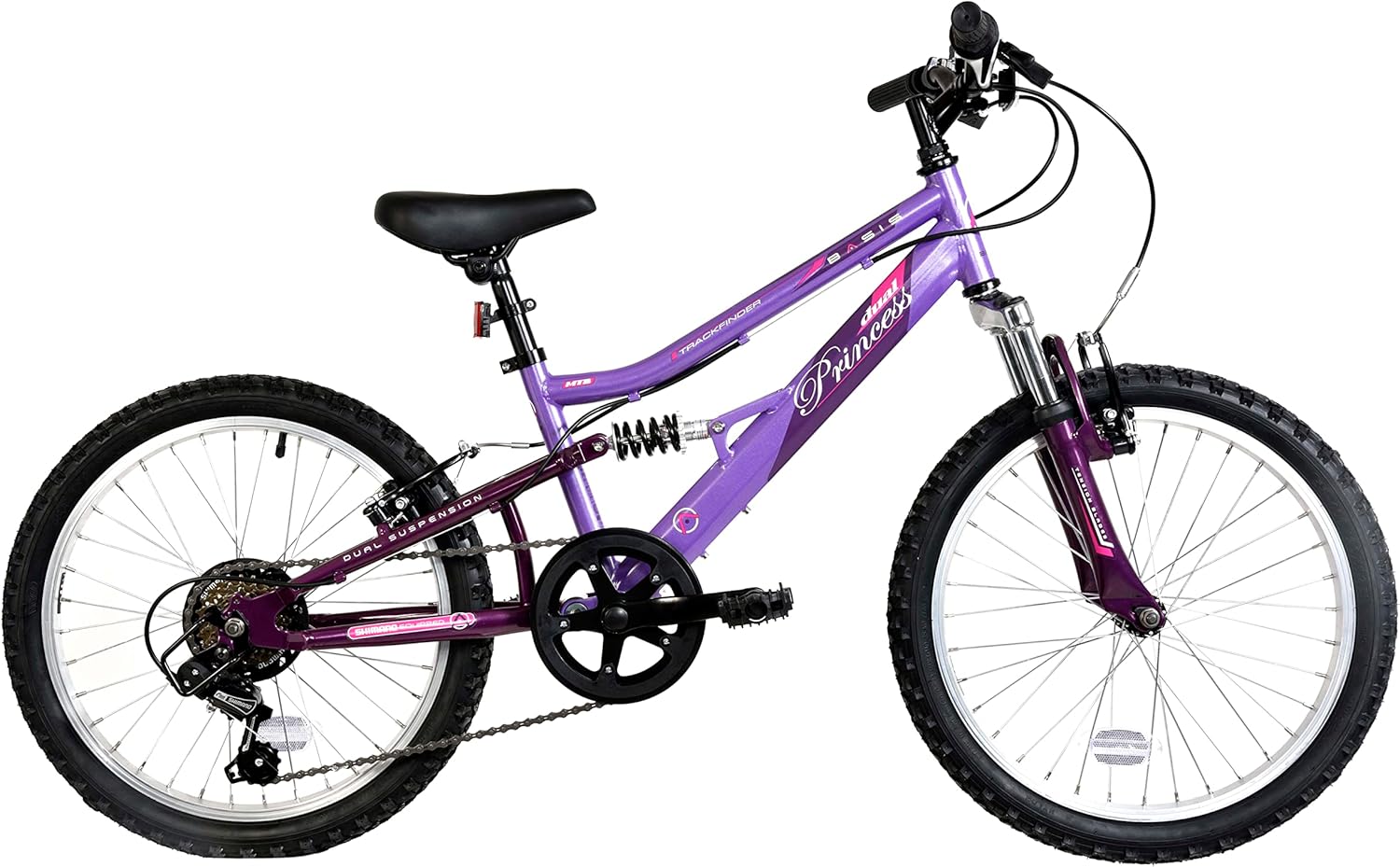 Basis Princess 20" Girls Full Suspension Mountain Bike - Pearl Purple/Pink : Amazon.co.uk ...