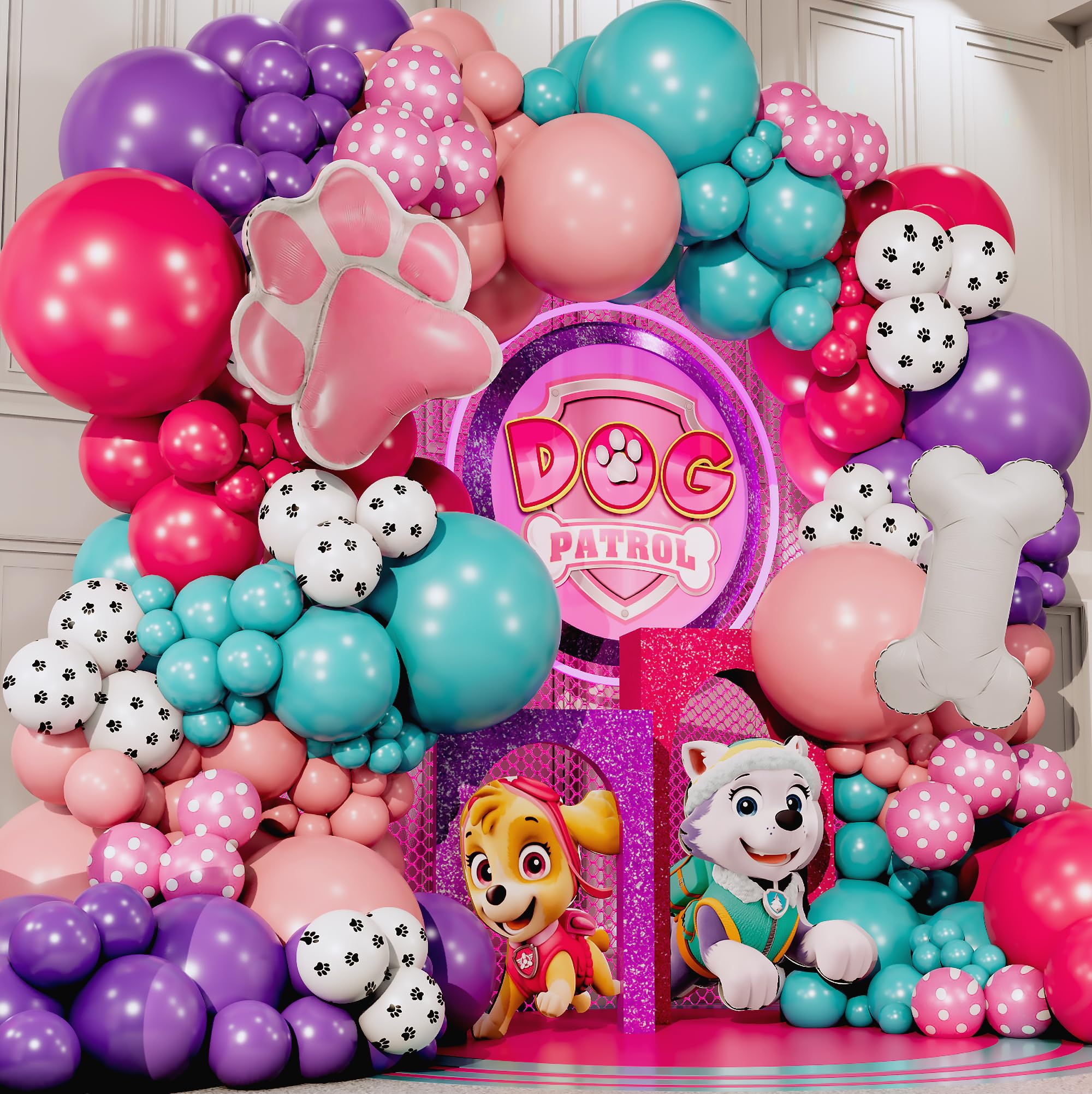 Buy ALL-IN-1 Paw Balloon Garland Arch Kit with BONUS & Paw Print ...