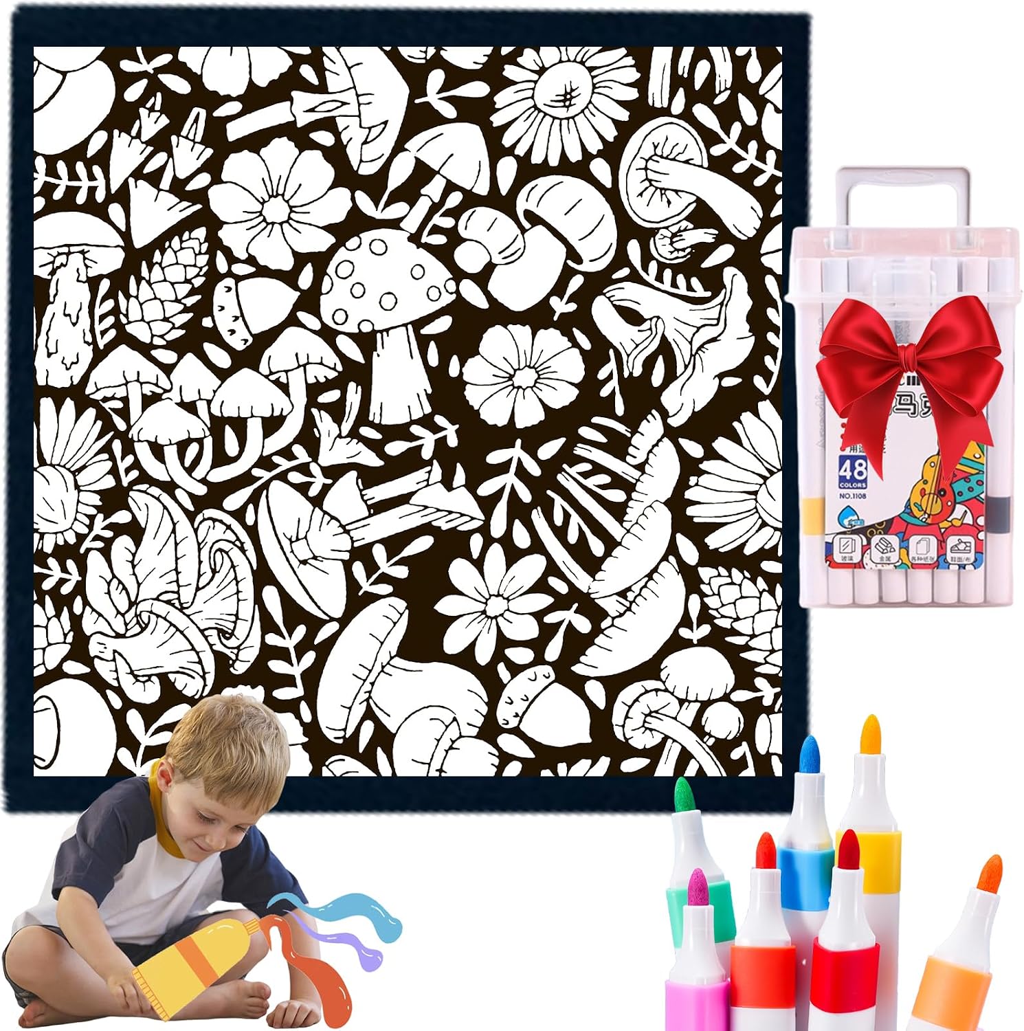 DIY Coloring Blanket with Markers - Color Your Own Blankets ...