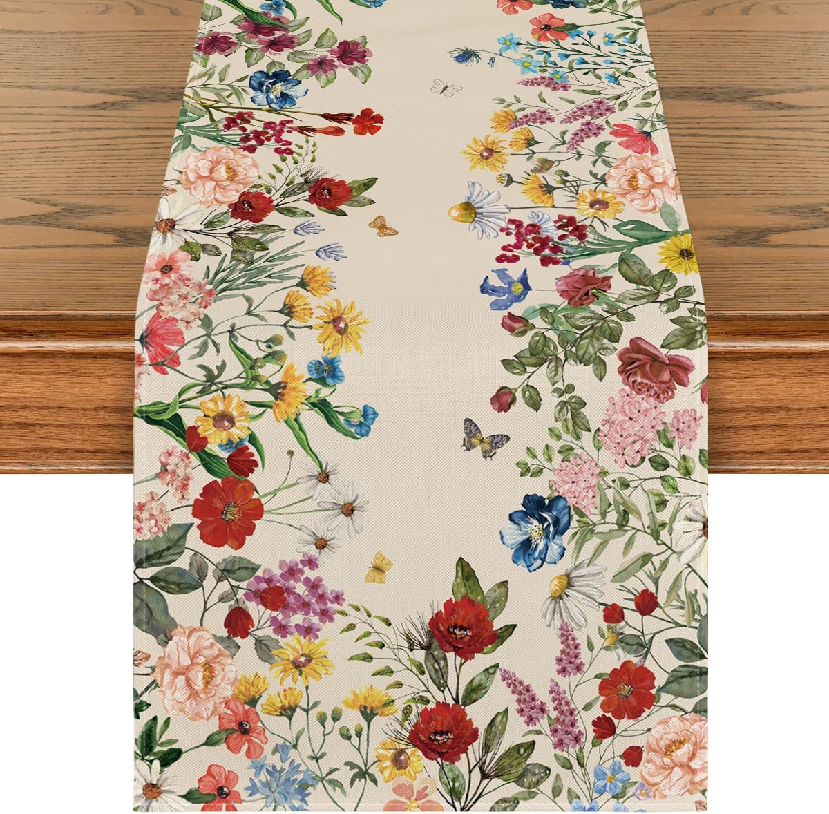 Amazon.com: Park Designs Wildflower Scalloped Table Runner - 36" L ...