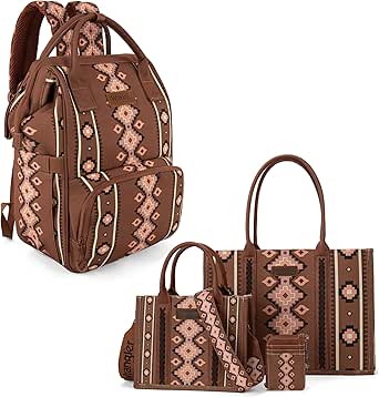 Amazon.com: Montana West Wrangler Aztec Tote Bag Set and Diaper ...