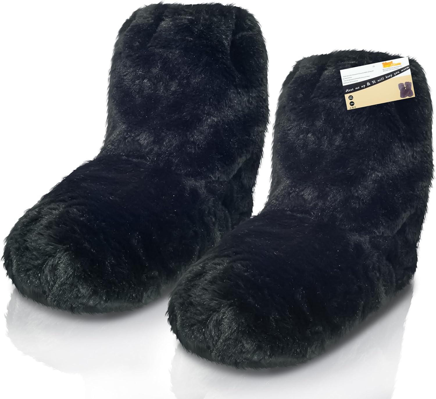 Microwave Boots Slippers for Men Large Size 8-11 Black: Amazon.co.uk ...