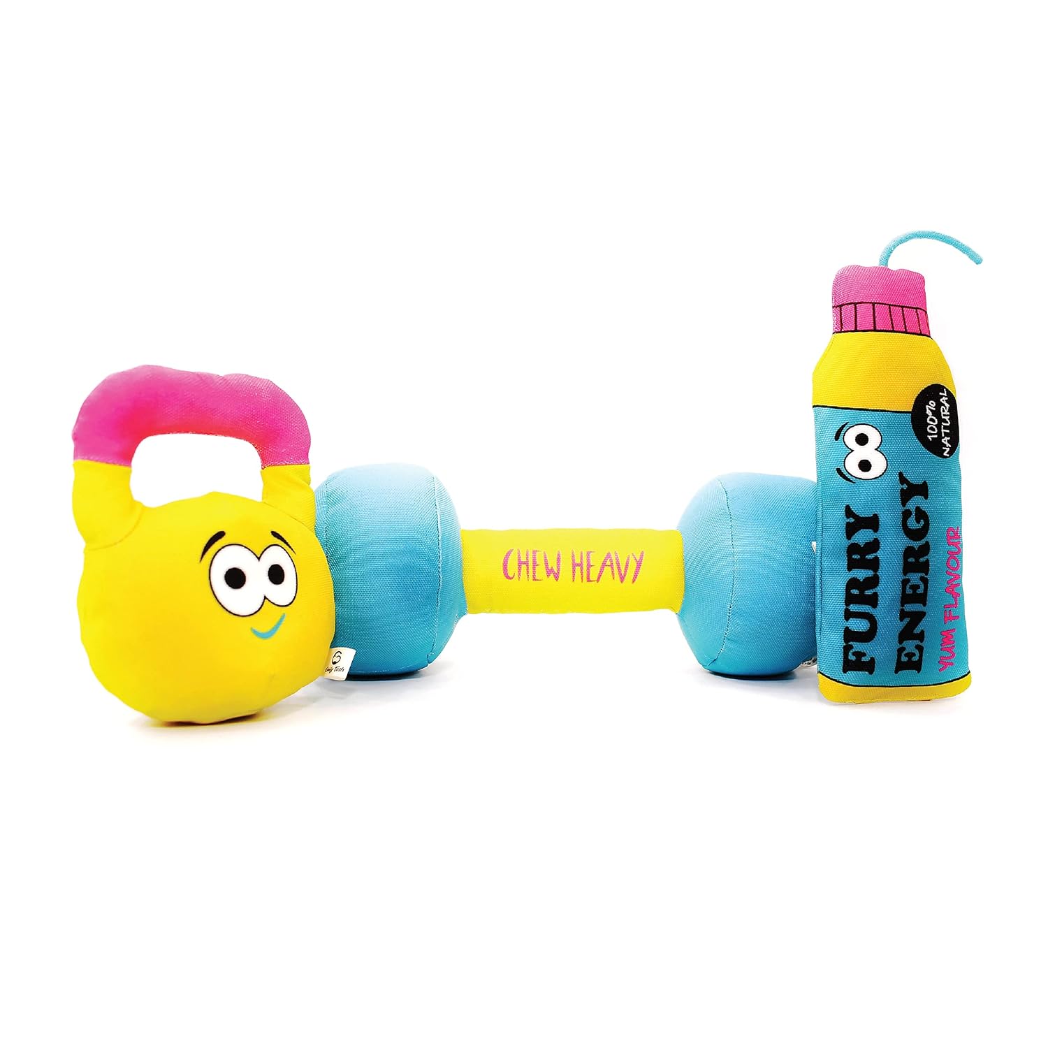 Buy Goofy Tails Gym Series Dog Toy Combo of 3 Plush Toys (Dumbbell ...