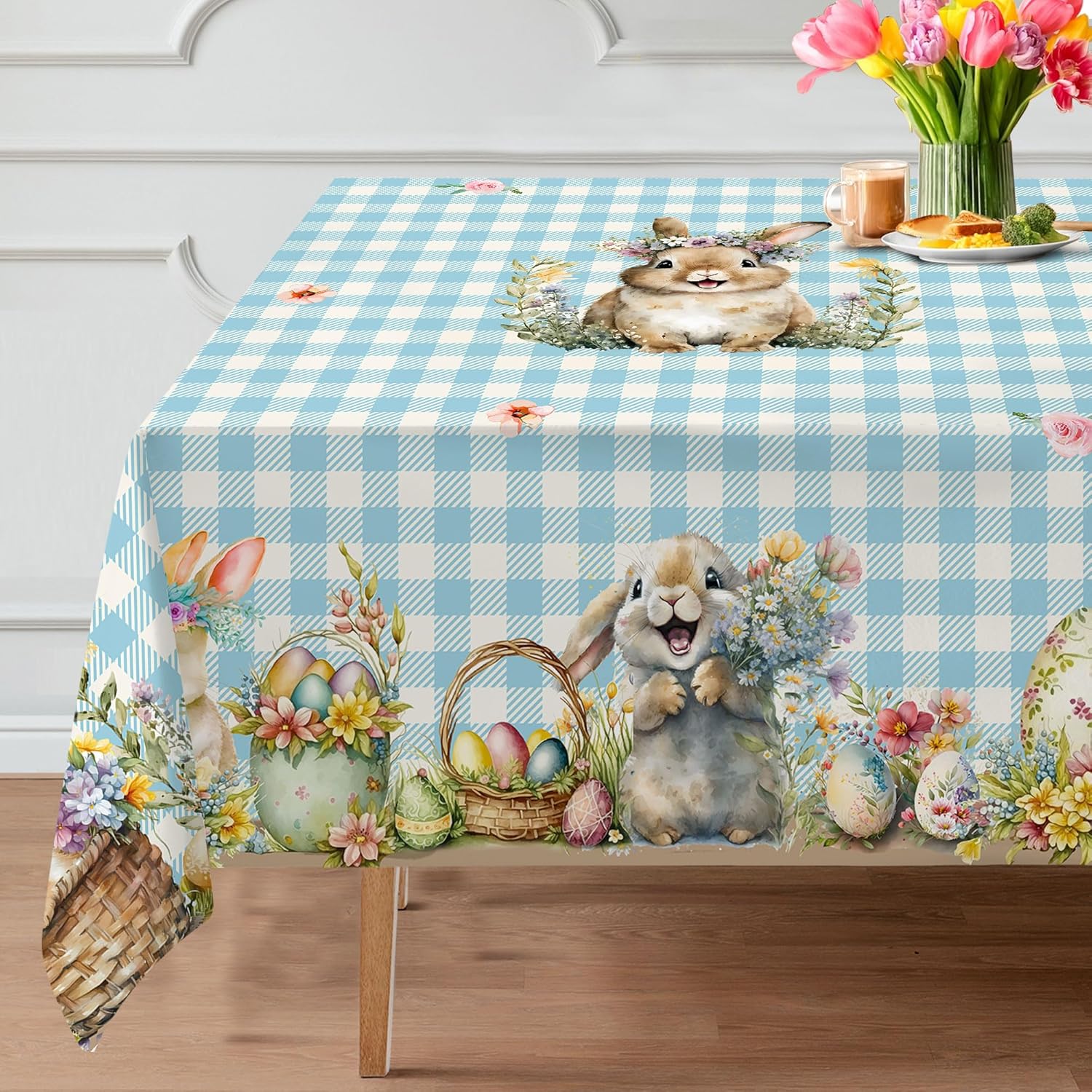 Amazon.com: cusugbaso Easter Tablecloth 60x84 Inch Rectangle - Easter ...