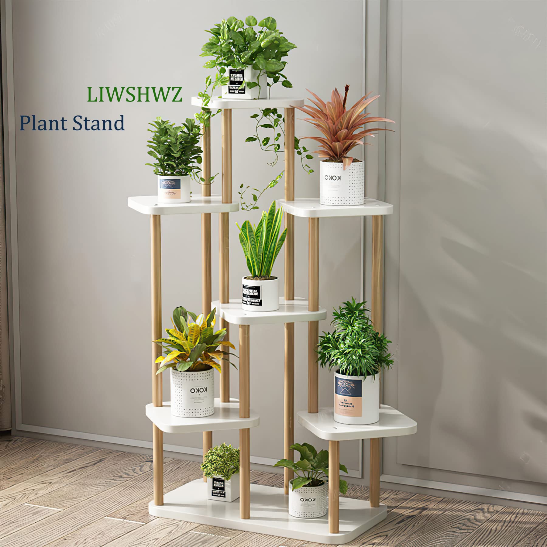 White Tiered Plant Stand Corner Plant Stand Outdoor Indoor Metal 3